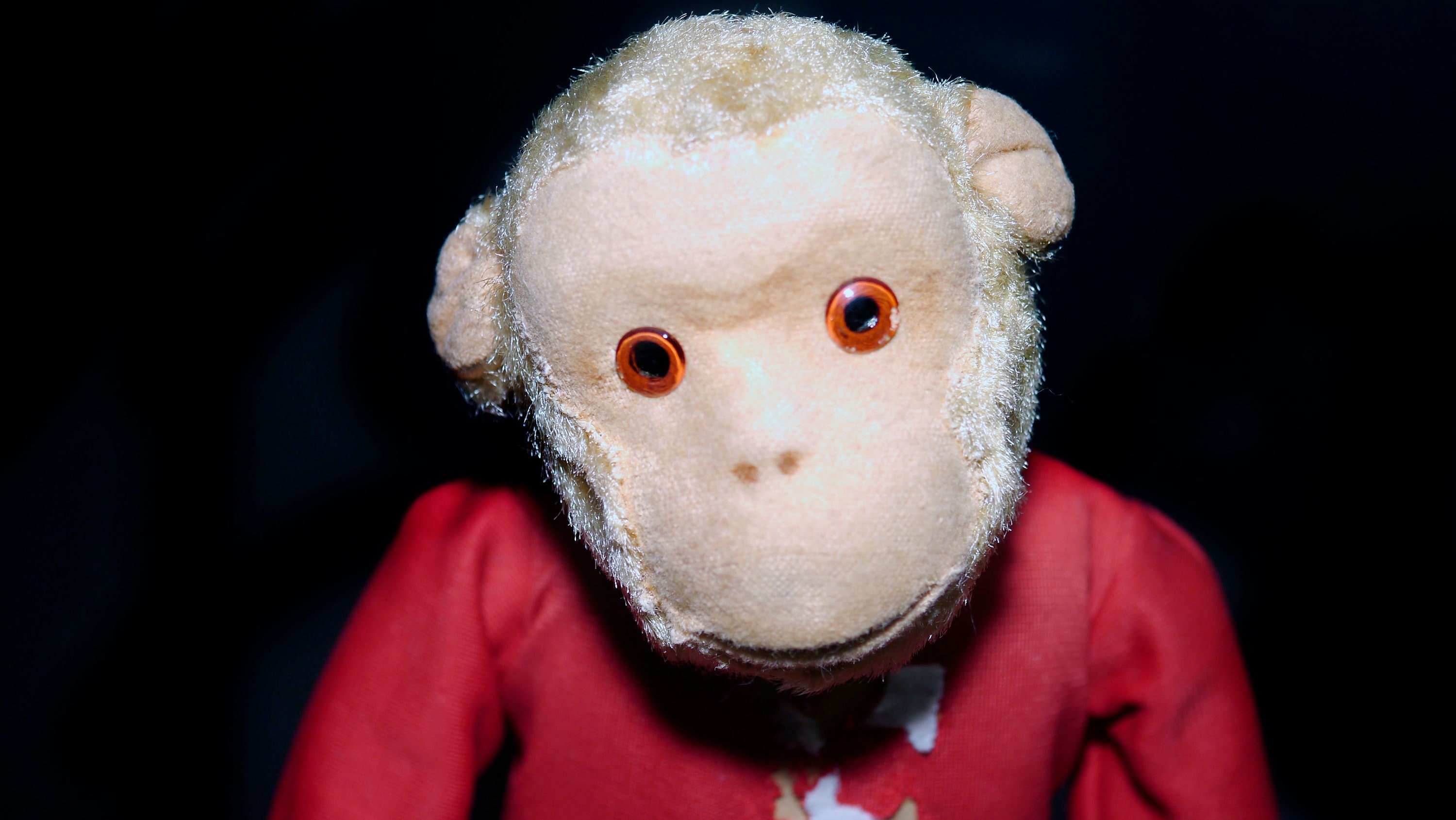 Mid-century Frankie the Roller Skating Monkey. Remote-controlled tin ...