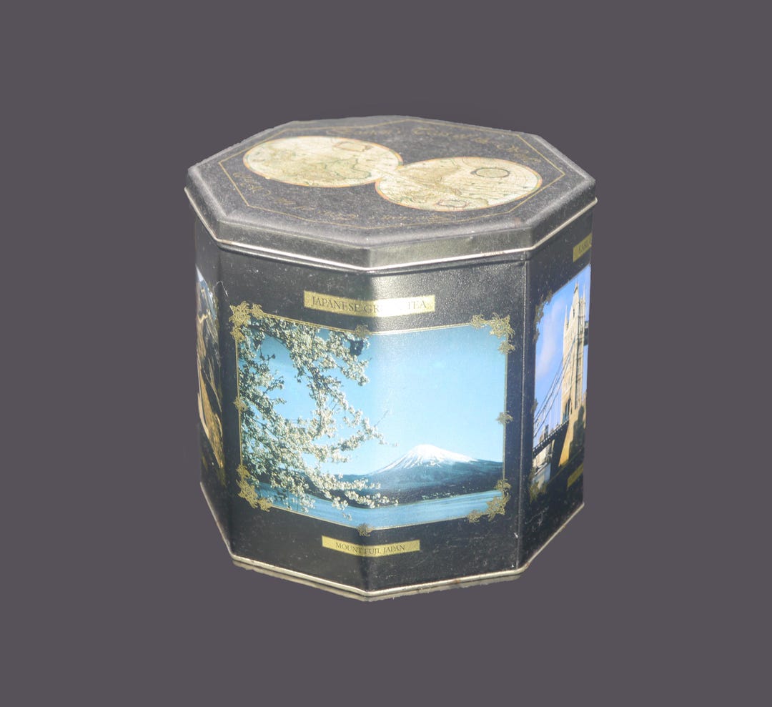 Large Boston Tea Co. Boston's Teas of the World Tea Tin | Tea Caddy ...