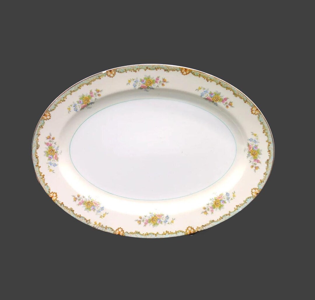 Noritake Hand-painted Nippon Lanare Large Oval Meat or Turkey Platter ...