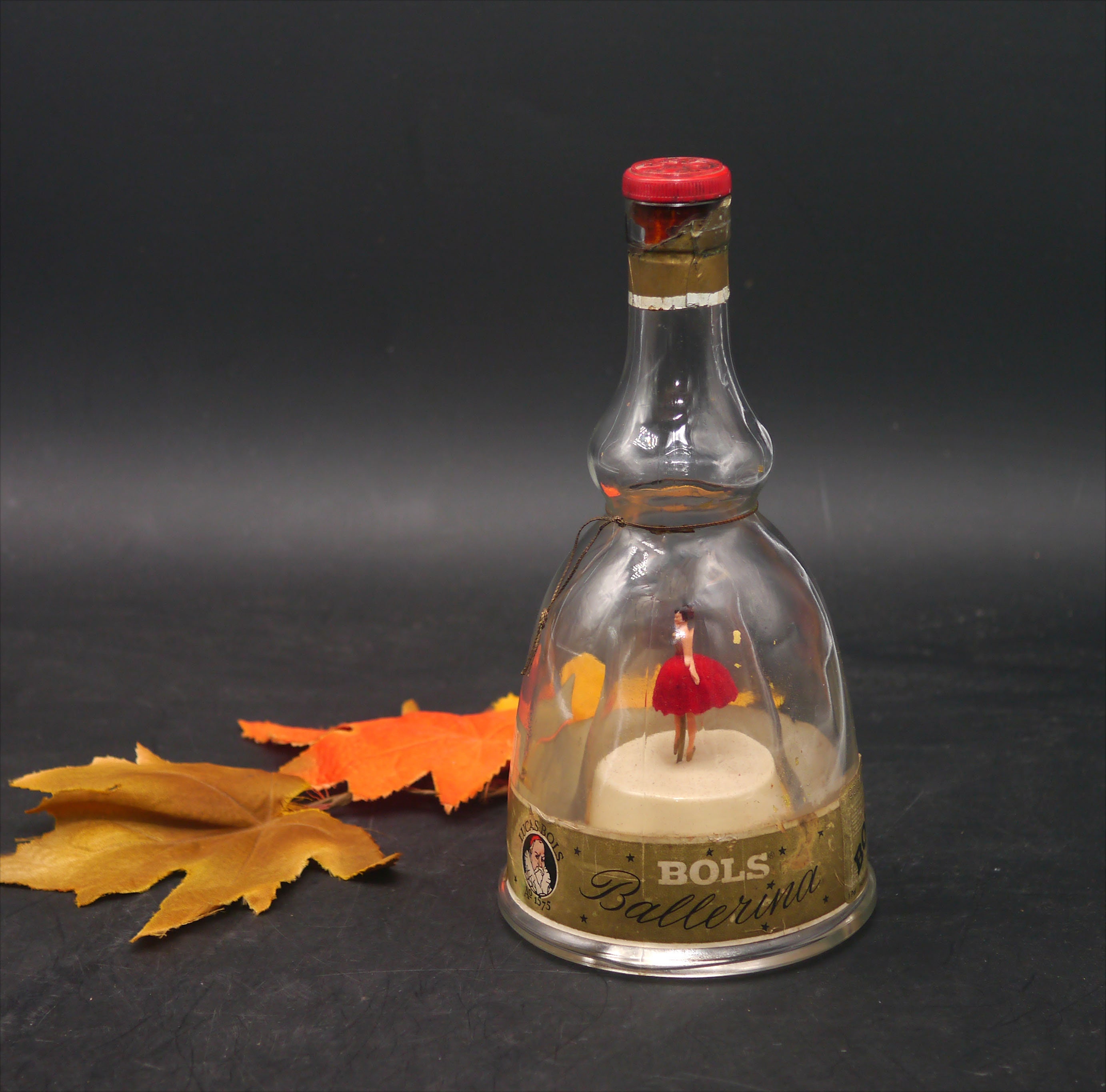 Mid-century Bols Gold Liqueur Ballerina music box bottle (empty) made ...