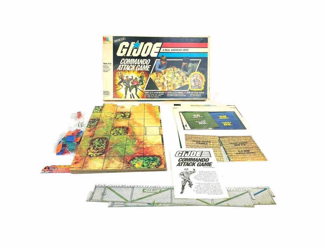 GI Joe Commando Attack Board Game Milton Bradley 1985. 99.9% Complete ...