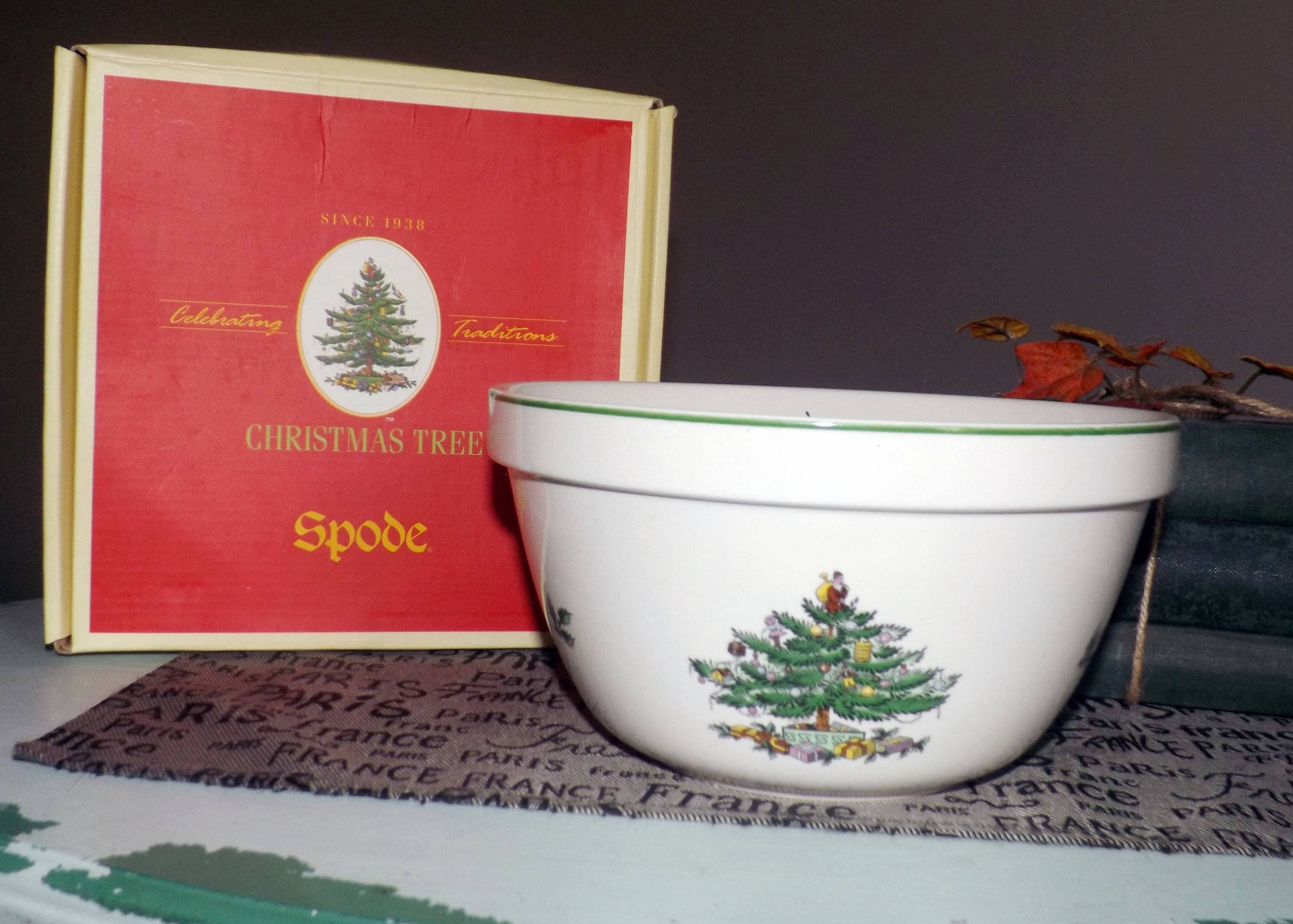 Vintage (1986) Spode Christmas Tree S3324 salad or vegetable serving ...