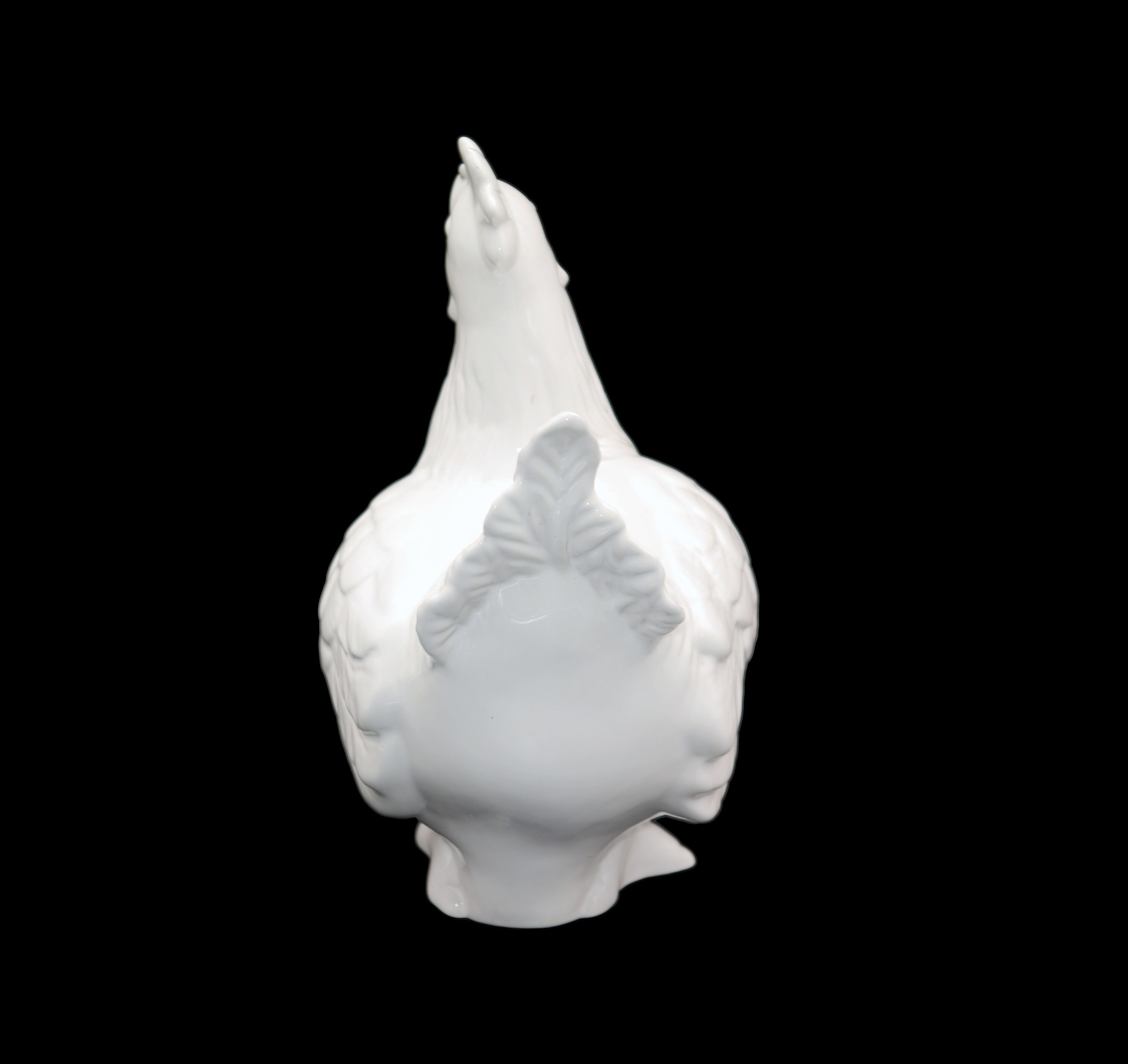 Deartis ceramic Good Luck Rooster figurine made in Portugal. All white ...