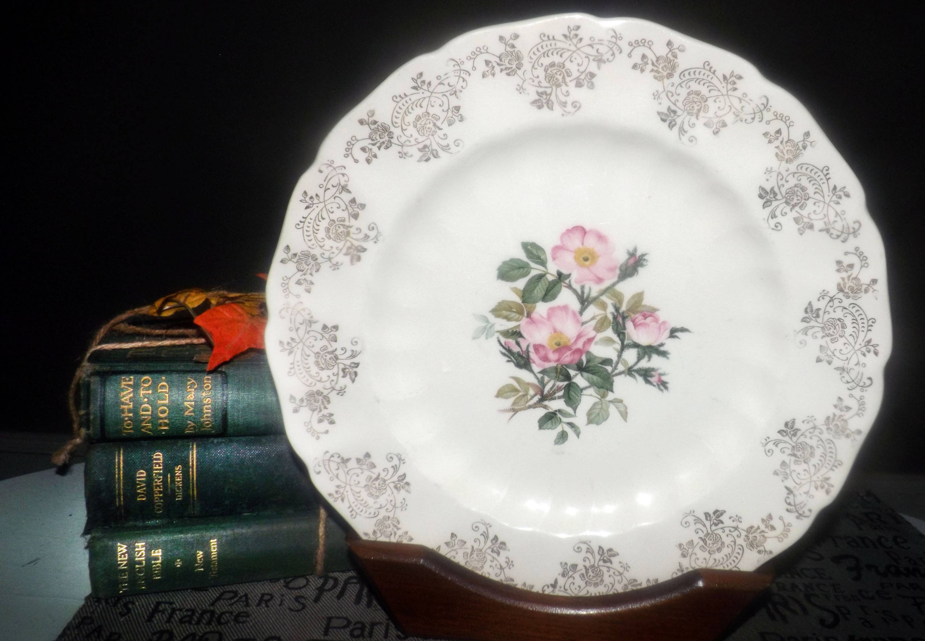 Mid-century Sovereign Potters Splendour C37-59 large dinner plate. Wild ...