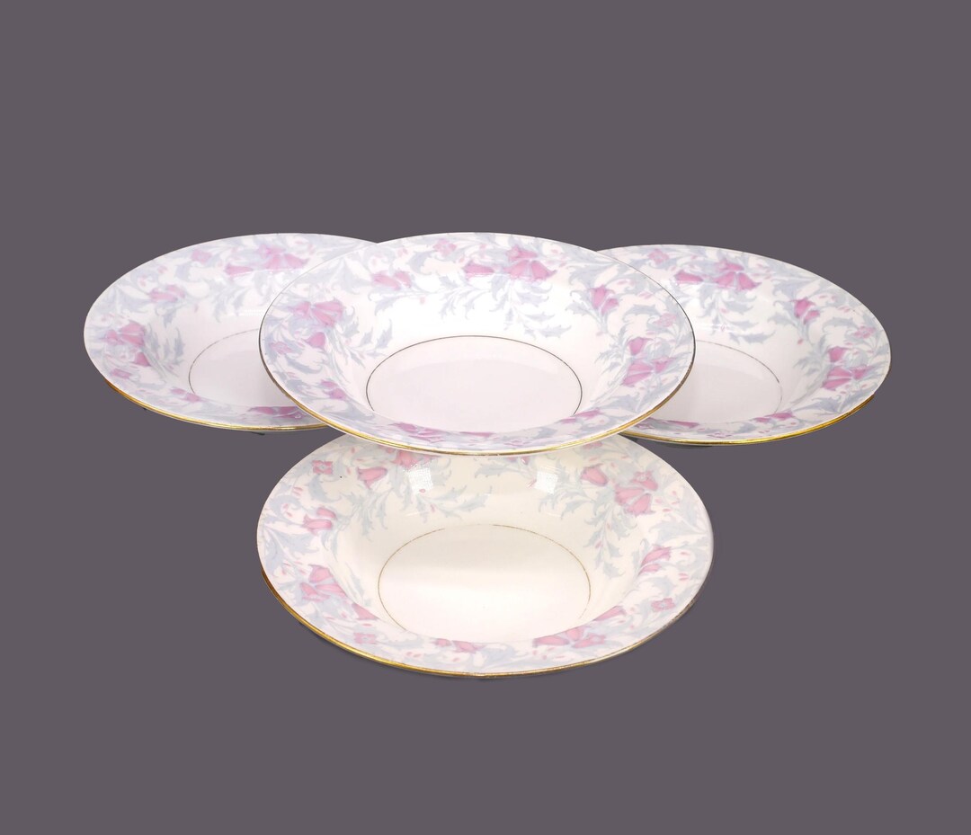 Vintage Minton the Debutante Soup Bowls (set of 4): Gold Trim. England ...