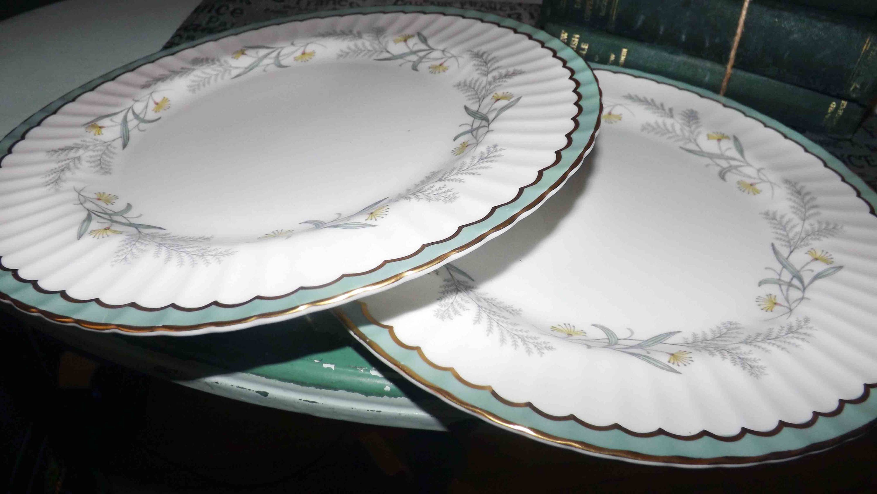 Mid-Century Paragon Sylvan Z1482 large hand-decorated dinner plate made ...