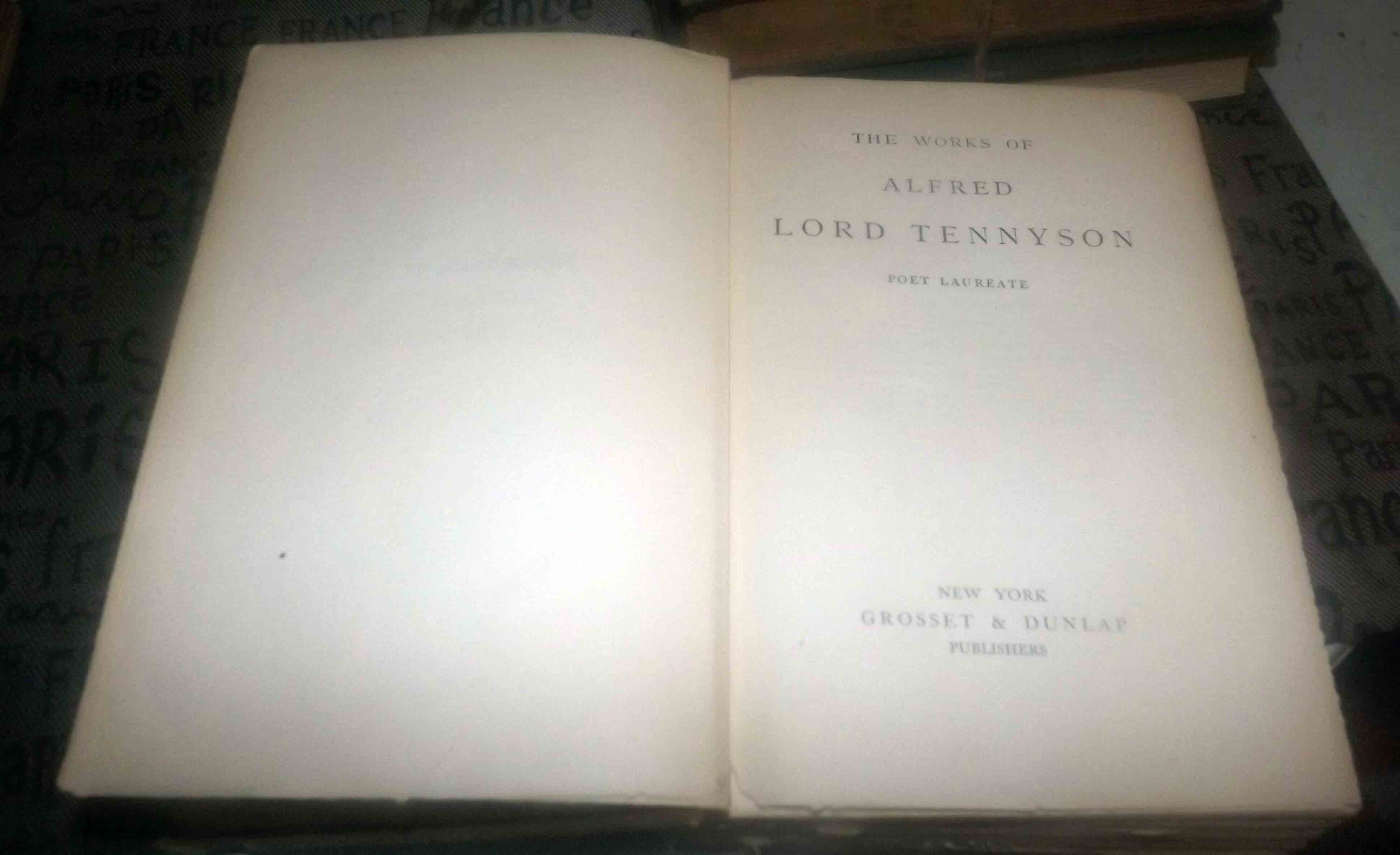 Antique (1907) hardcover poetry book The Works of Alfred Lord Tennyson ...