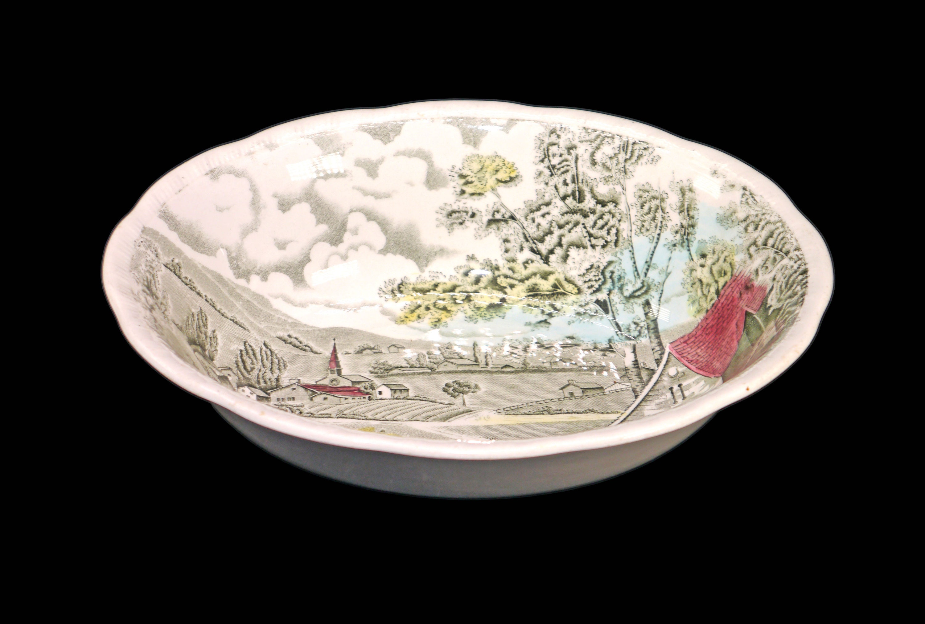 Alfred Meakin Home Pastures oval vegetable serving bowl made in England.