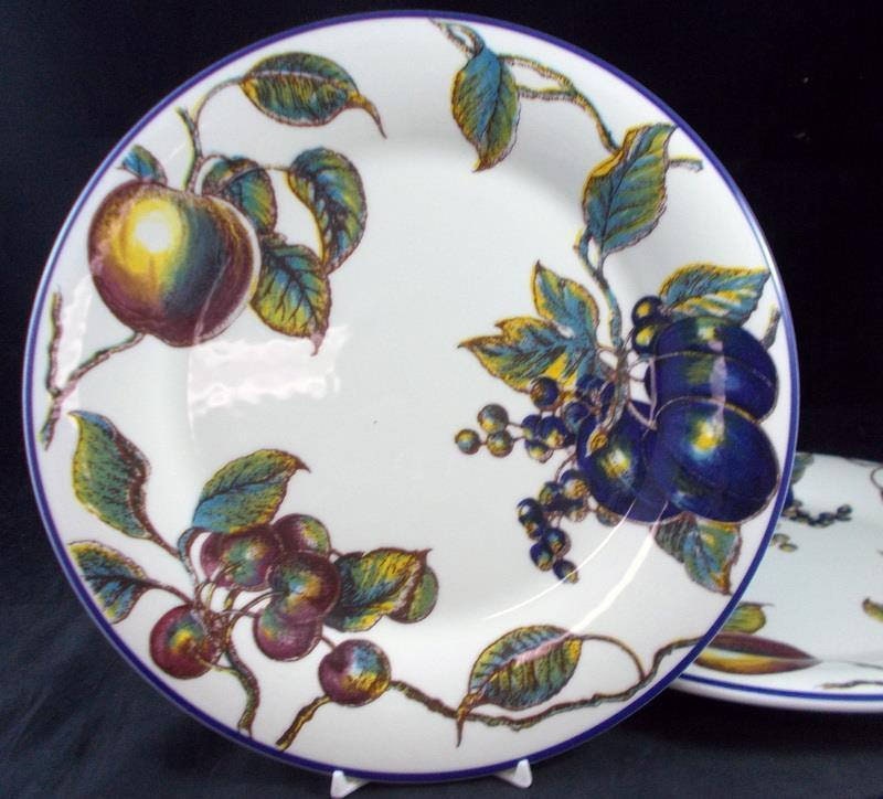 Set of five vintage Pier 1 Macintosh large dinner plates made in ...