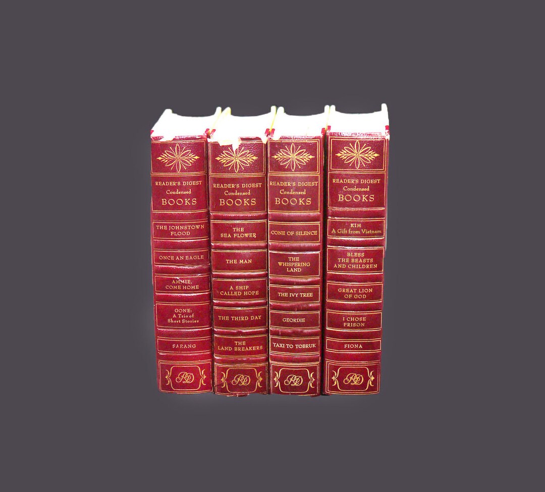 Four Volumes of Reader's Digest Condensed Books. Embossed Leather ...