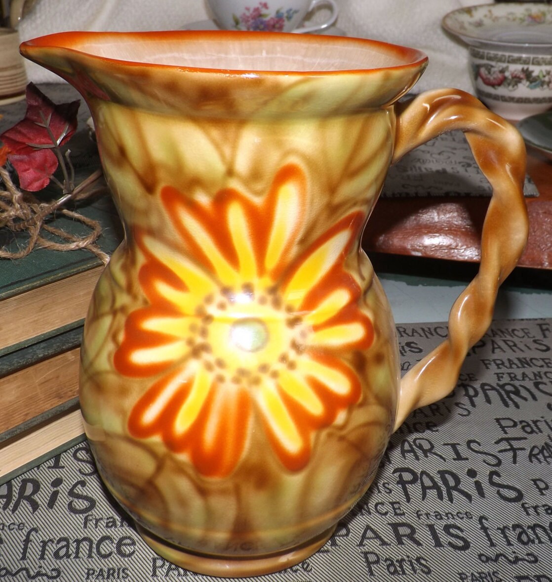 Early mid-century (1940s) Royal Art Pottery pitcher, jug or vase. Tones ...