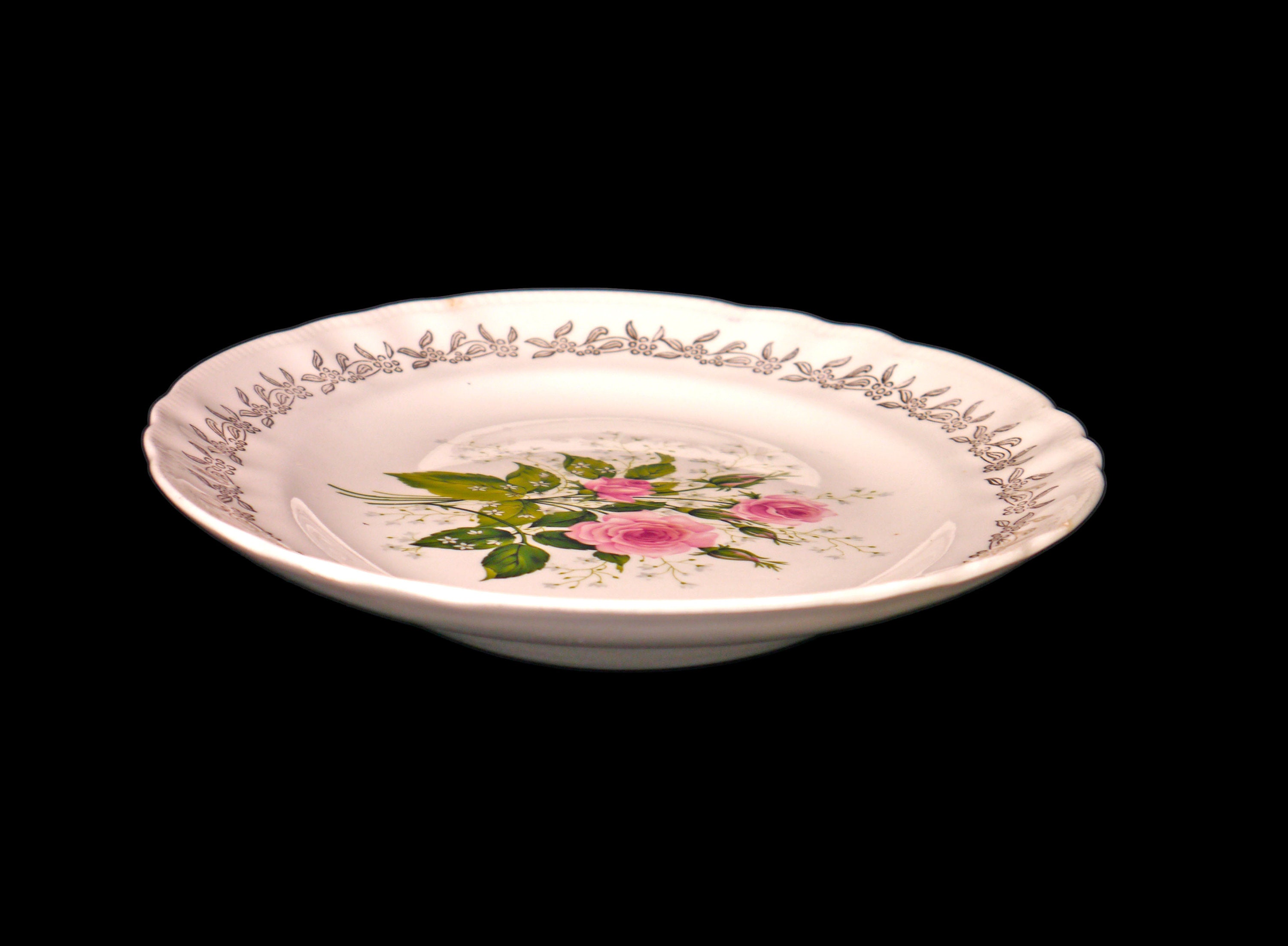 Sovereign Potters Jubilee Rose oval meat or vegetable serving platter ...