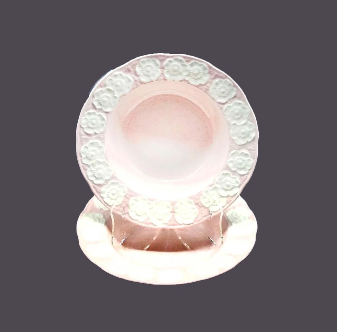 Pair of Sovereign Potters Rosewood Pink Rimmed Soup Bowls. Pink With ...