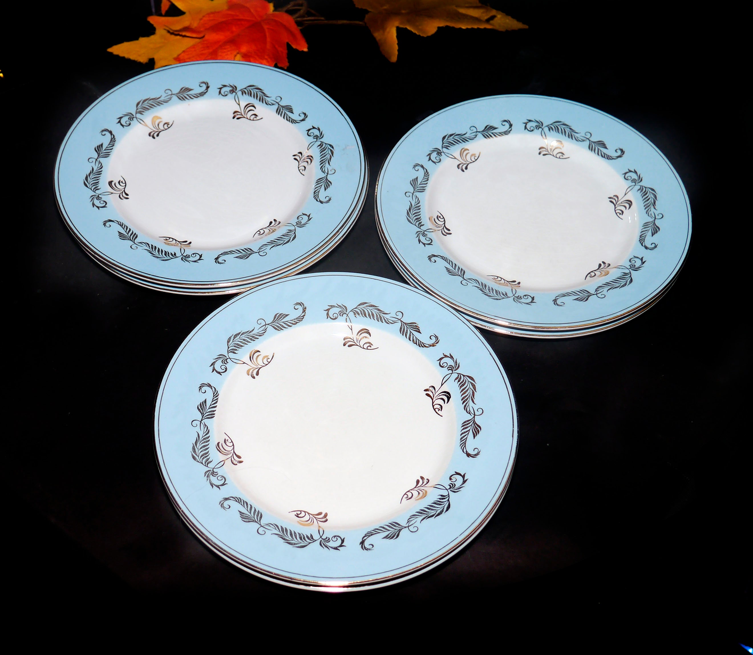 Barratts Staffordshire BTT52 salad plate. Delphatic White ironstone ...