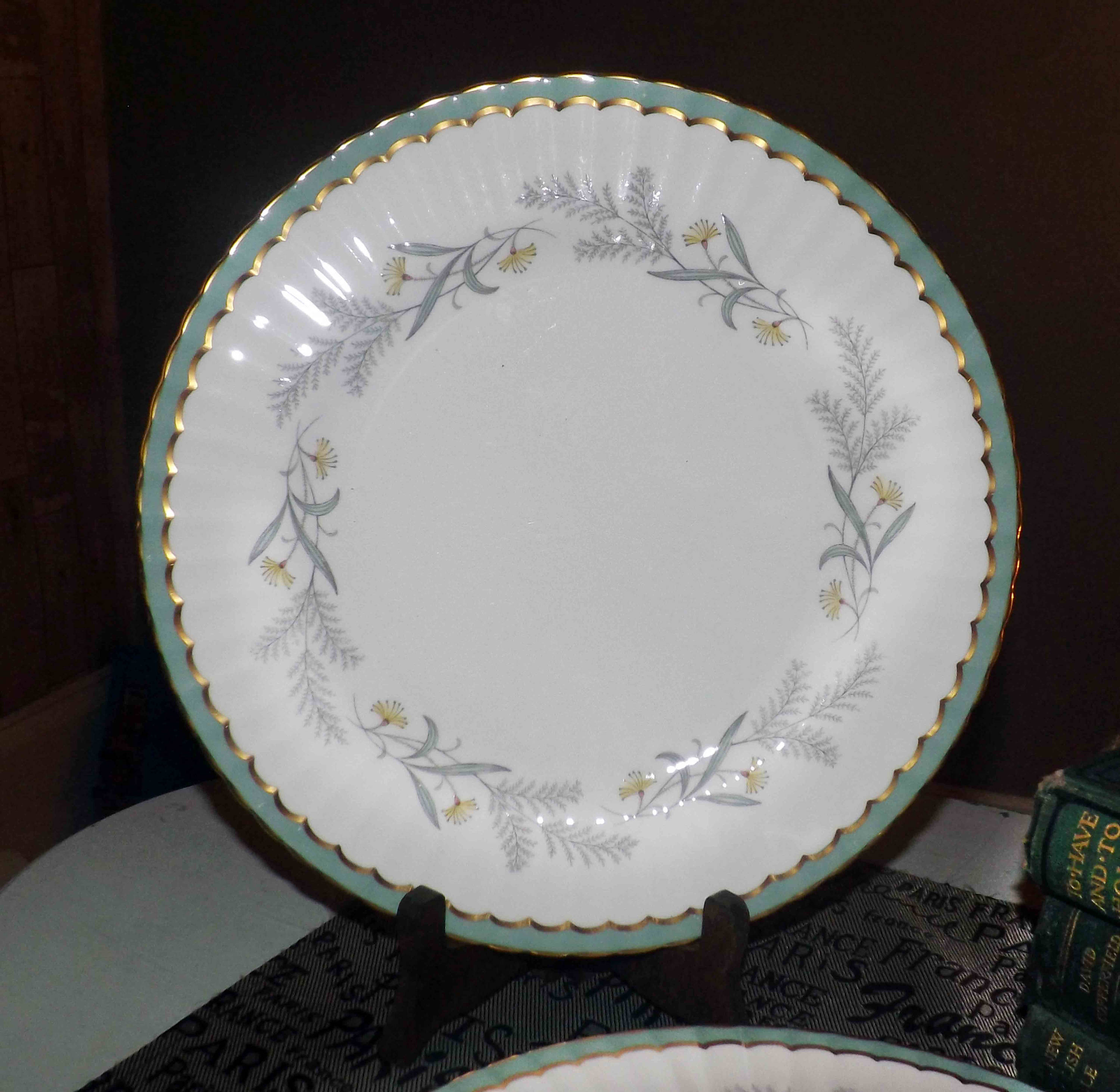 Mid-Century Paragon Sylvan Z1482 large hand-decorated dinner plate made ...