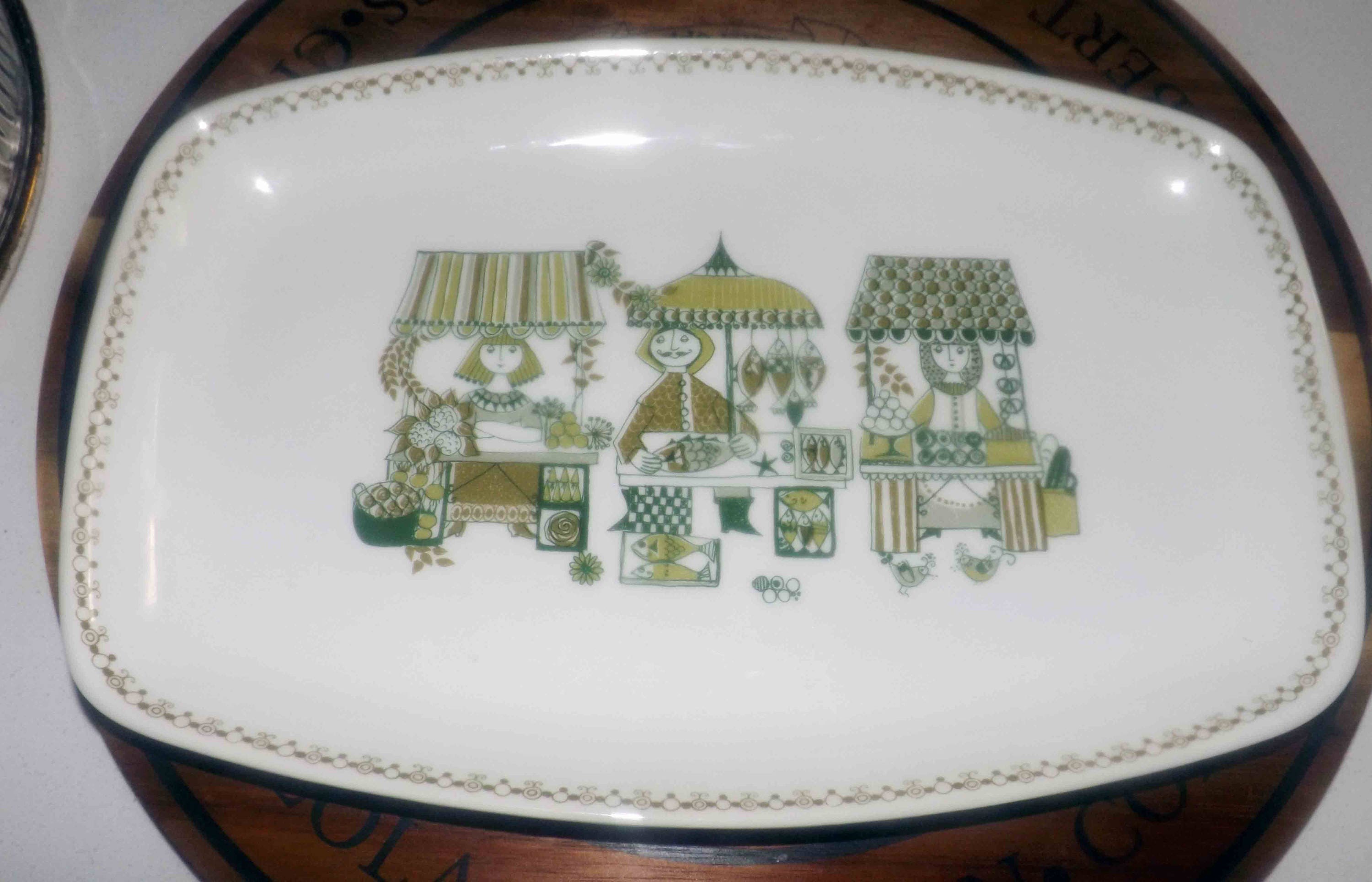 Vintage (1970s) Figgjo Flint Market F555 rectangular vegetable serving ...