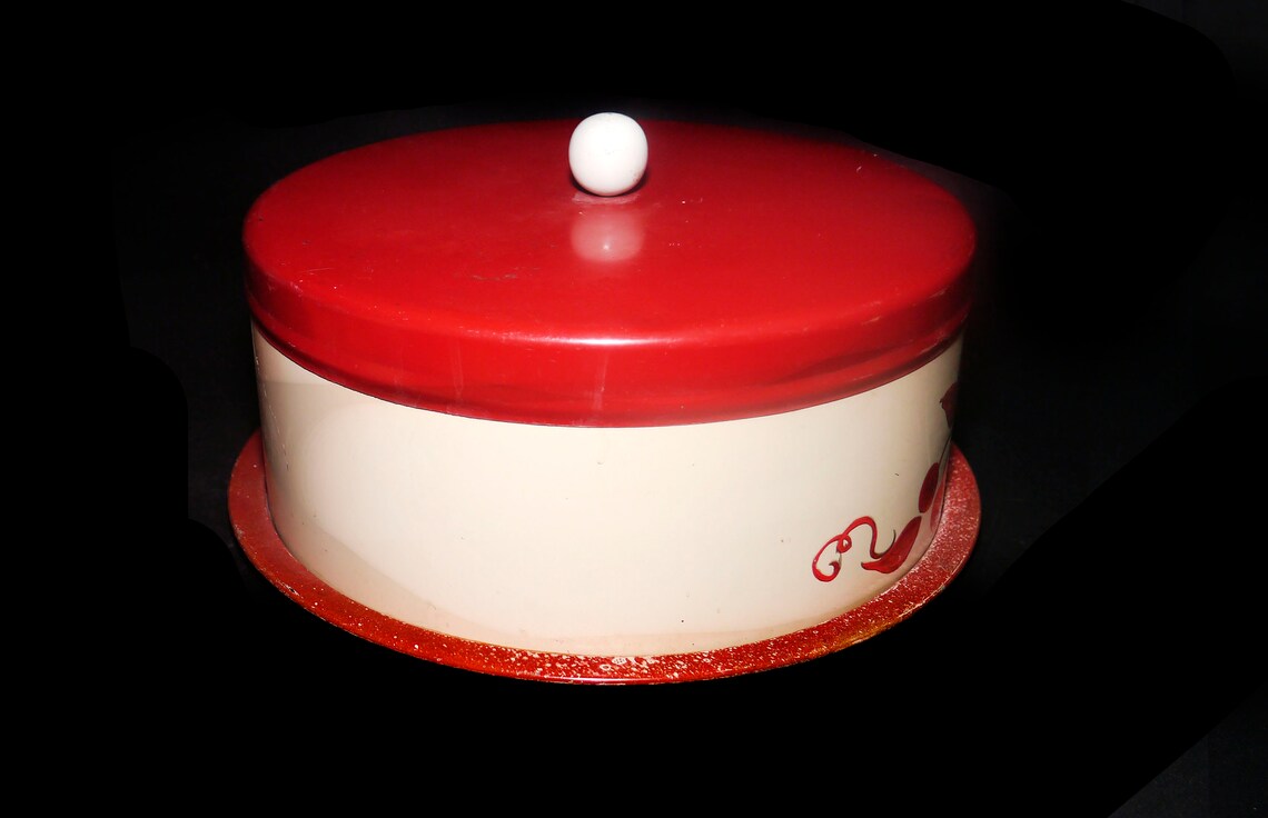 Mid century National Can Corporation NC Colorware metal cake | Etsy