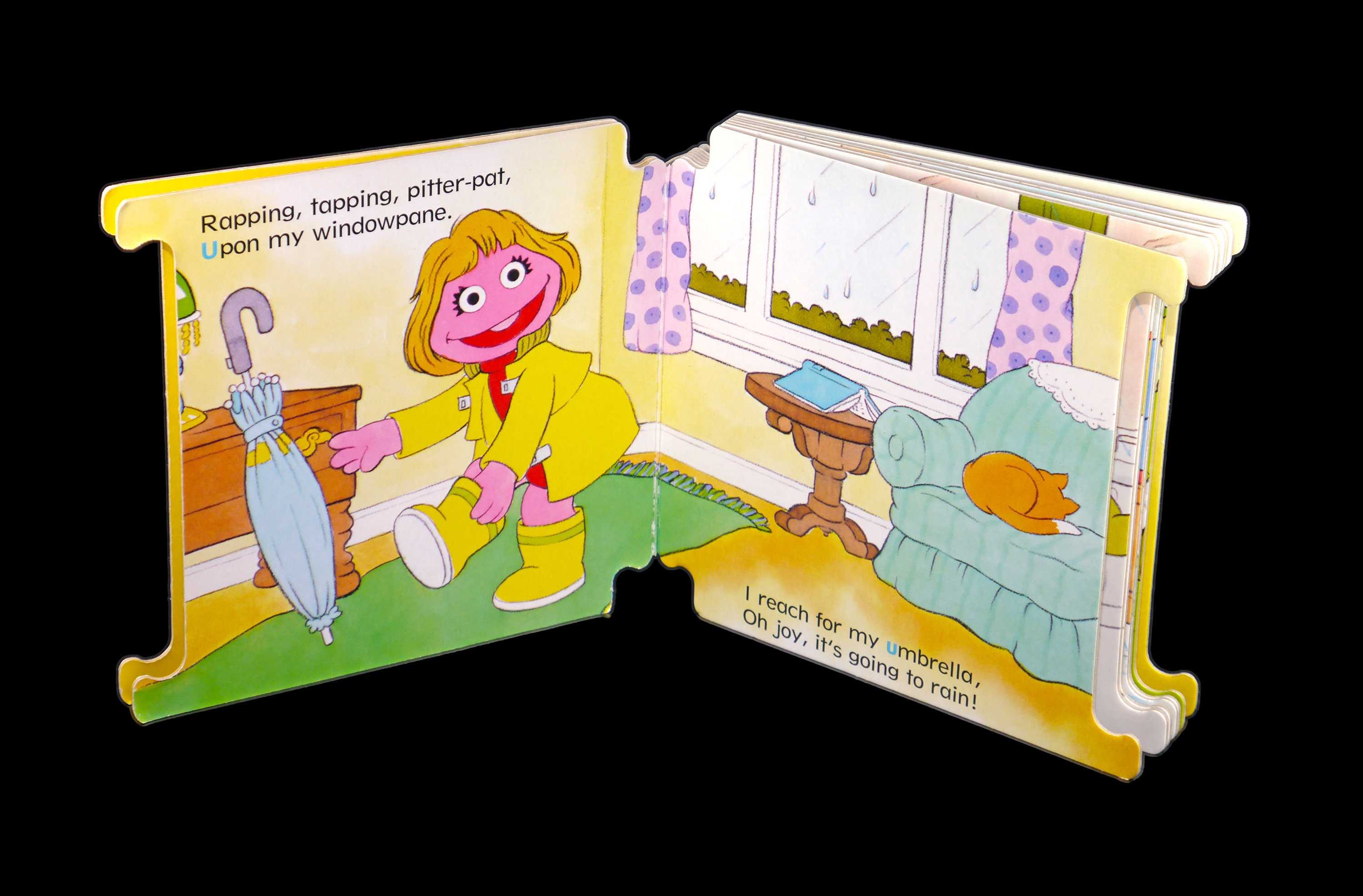 Sesame Street Letter U: Under My Umbrella. ABCs Muppets Abby Cadabby ...