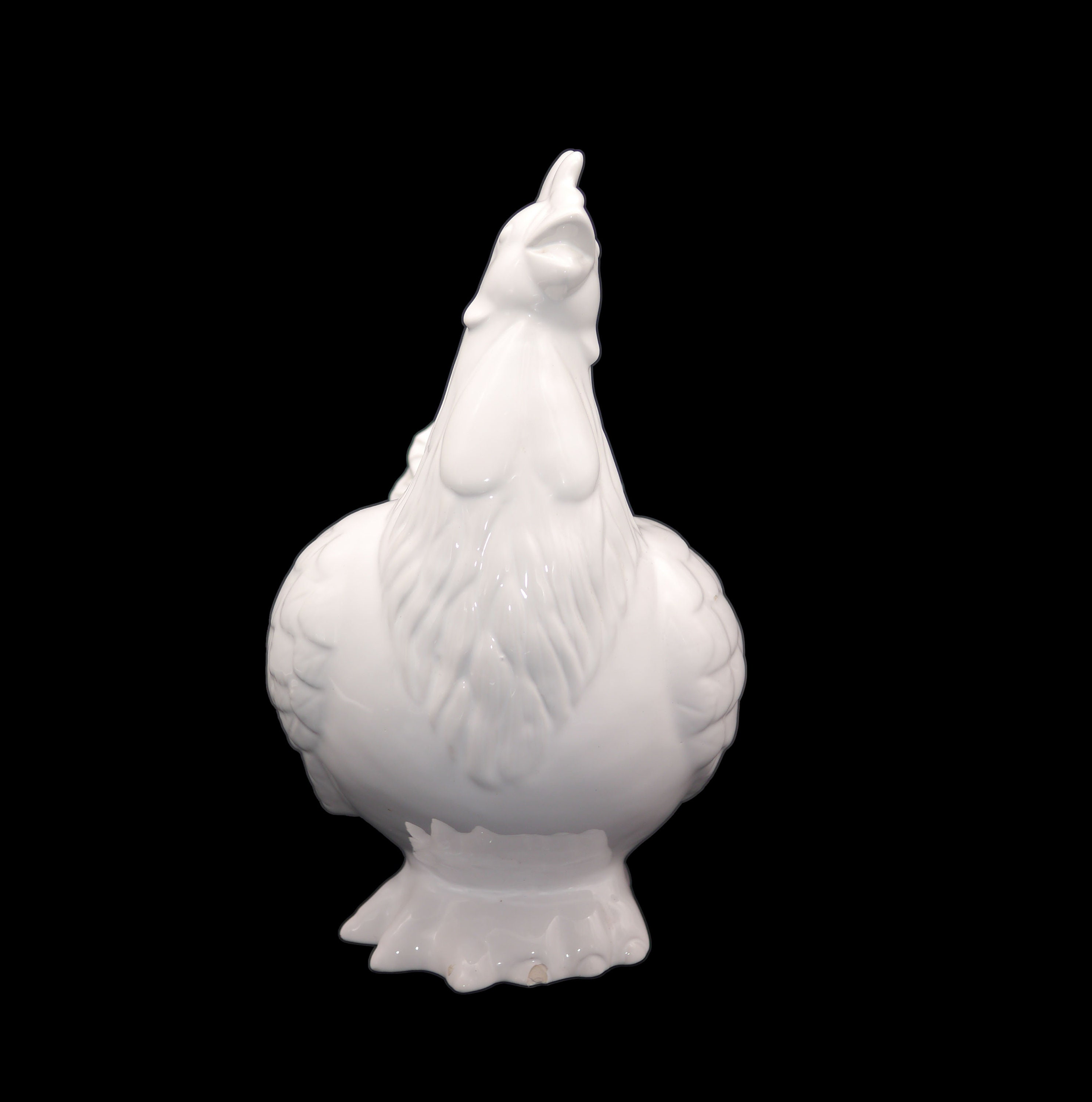 Deartis ceramic Good Luck Rooster figurine made in Portugal. All white ...