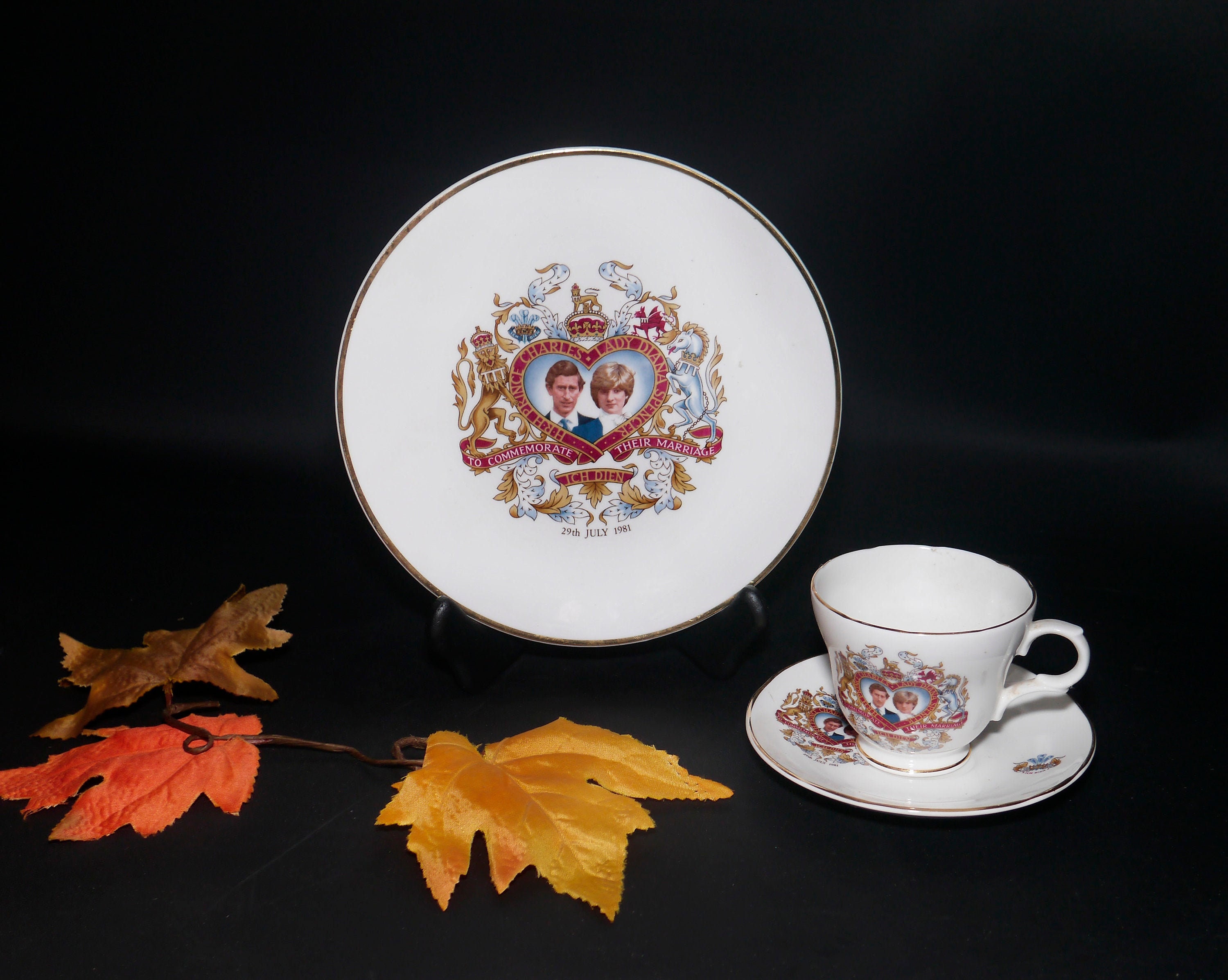 Vintage (1981) Charles and Diana Royal Wedding trio made in England by ...