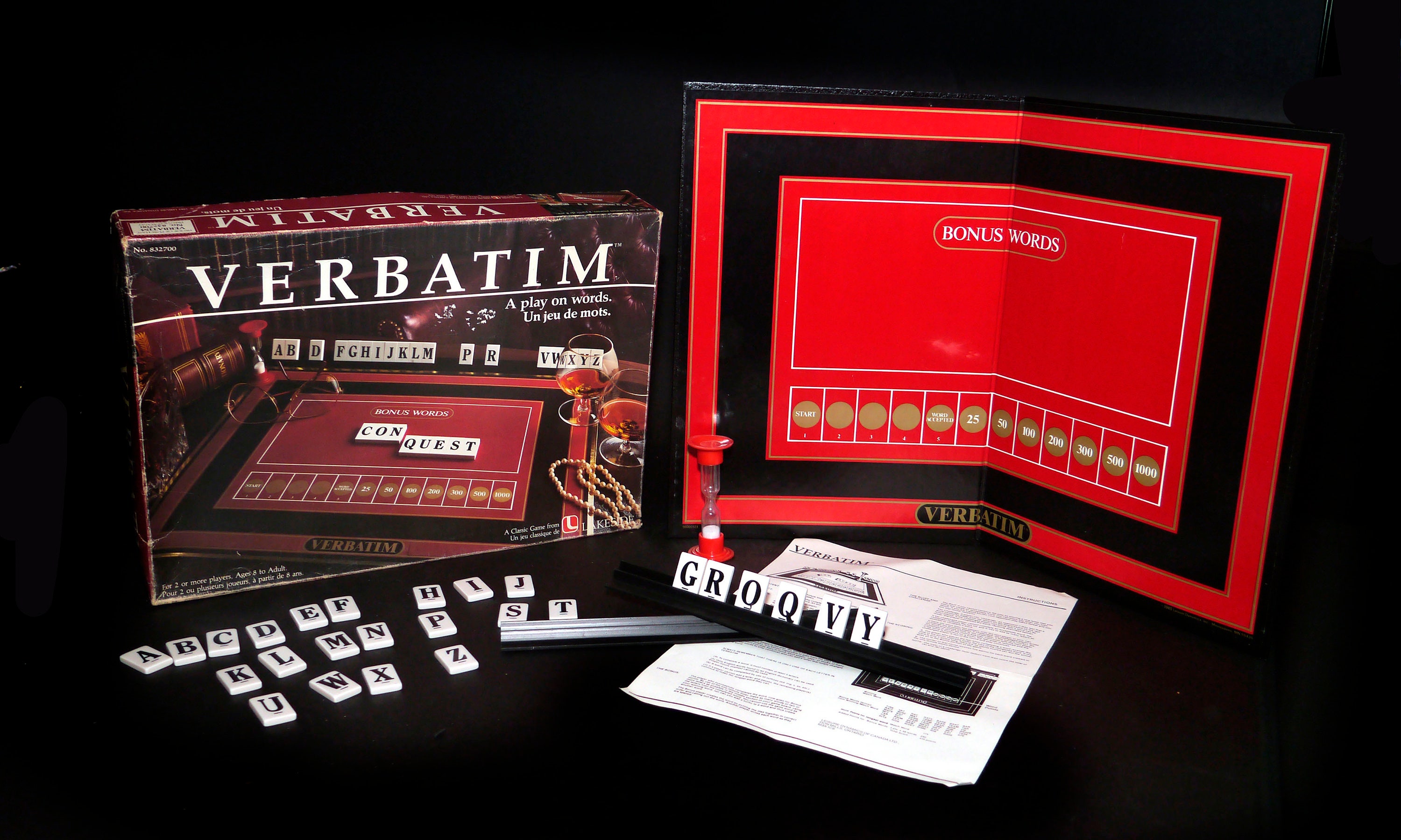 Verbatim Word Board Game Published By Lakeside As Game 832700 Complete 