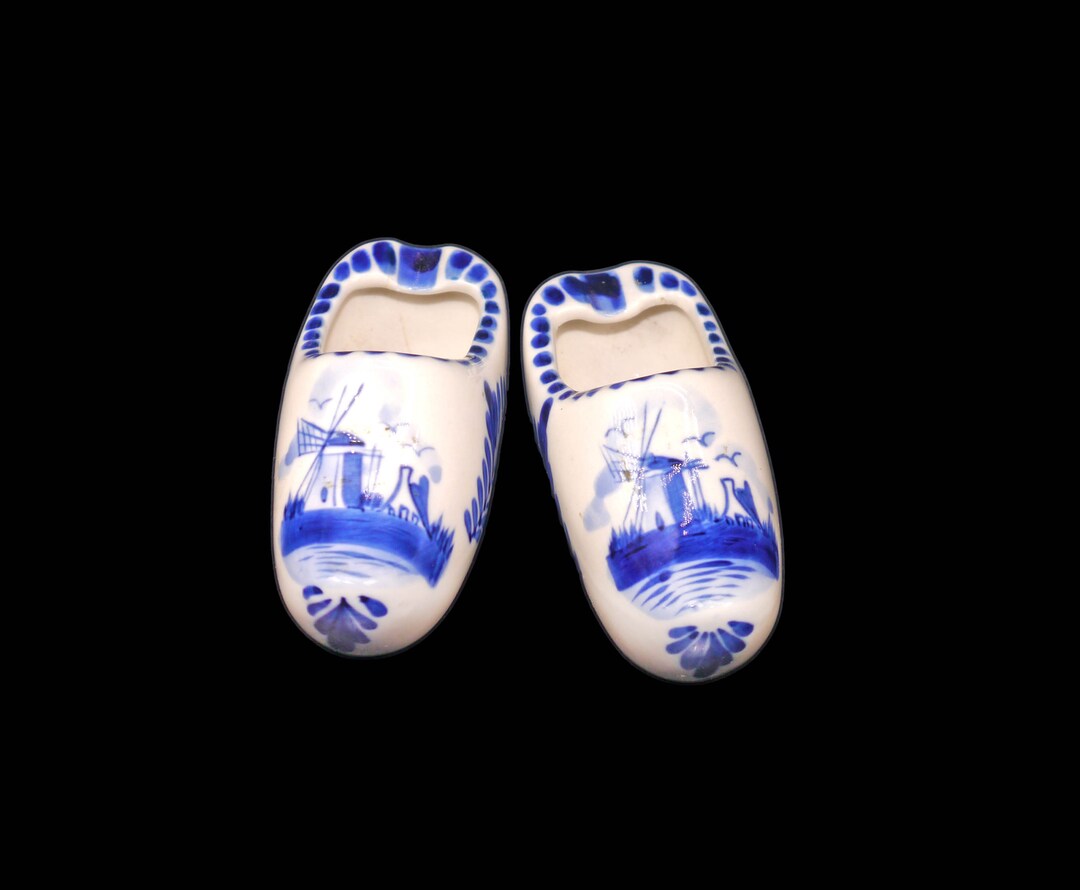 Pair of Delft Blauw Delftware Hand-painted Dutch Clogs - Etsy Canada