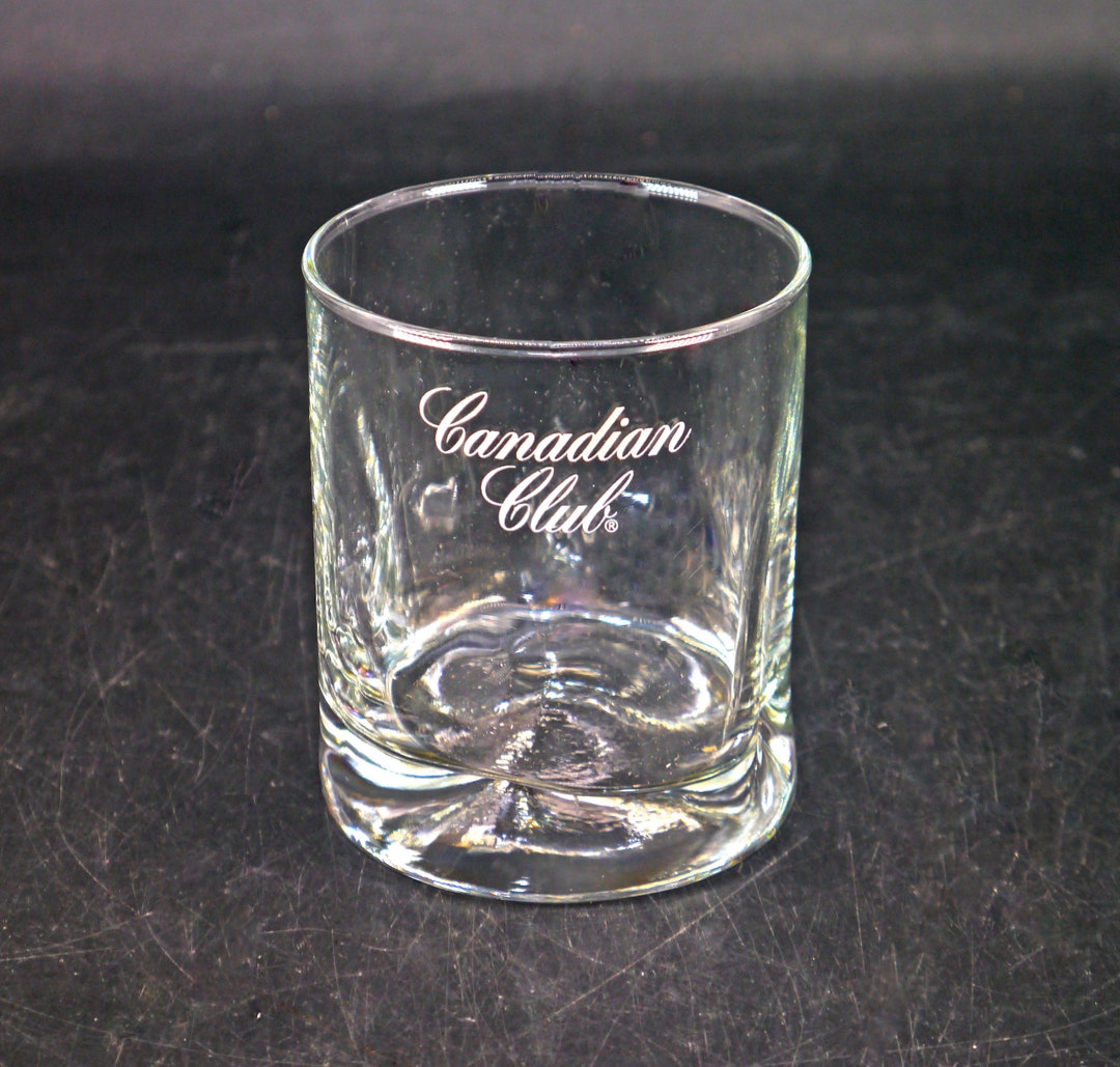 Canadian Club Whisky on the Rocks Glass. Etched-glass Branding. - Etsy ...