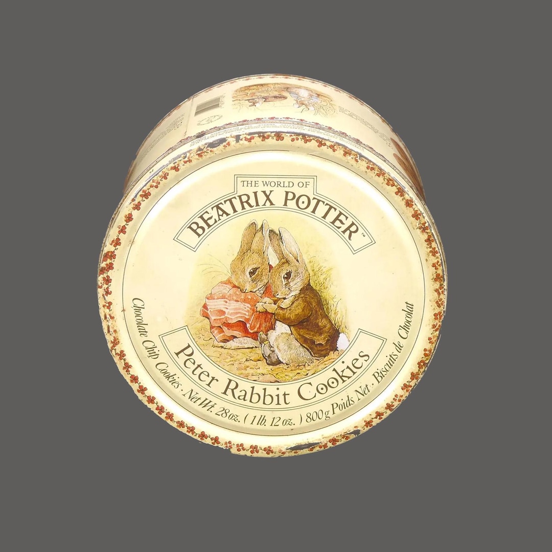 Vintage World of Beatrix Potter Peter Rabbit Cookies Round Cookie Tin ...