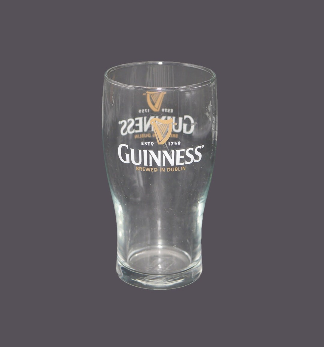 Guinness Harp Logo Beer Glass. Etched-glass Branding. Made in France by ...