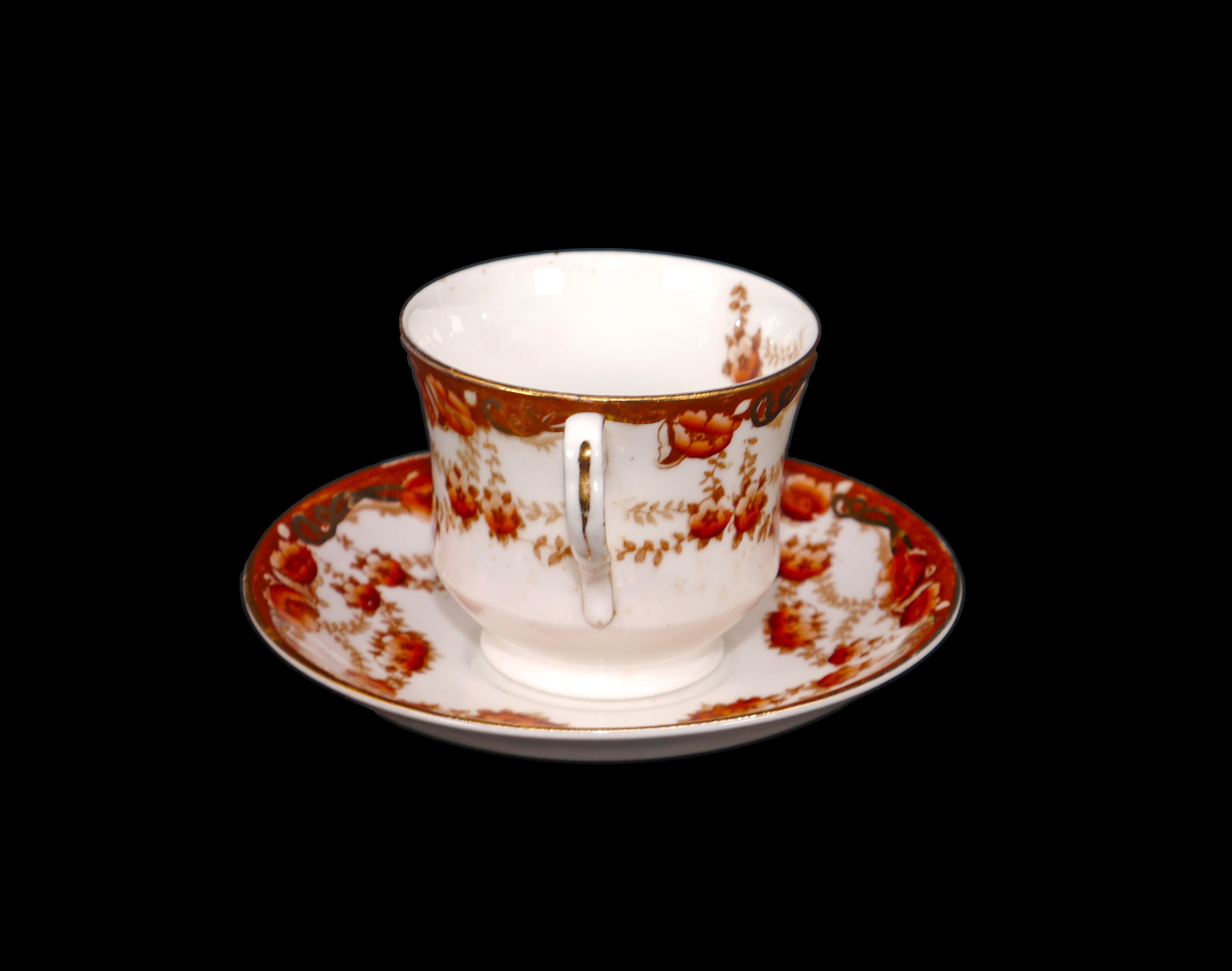 Collingwoods 134 bone china cup and saucer set made in England. Rust ...