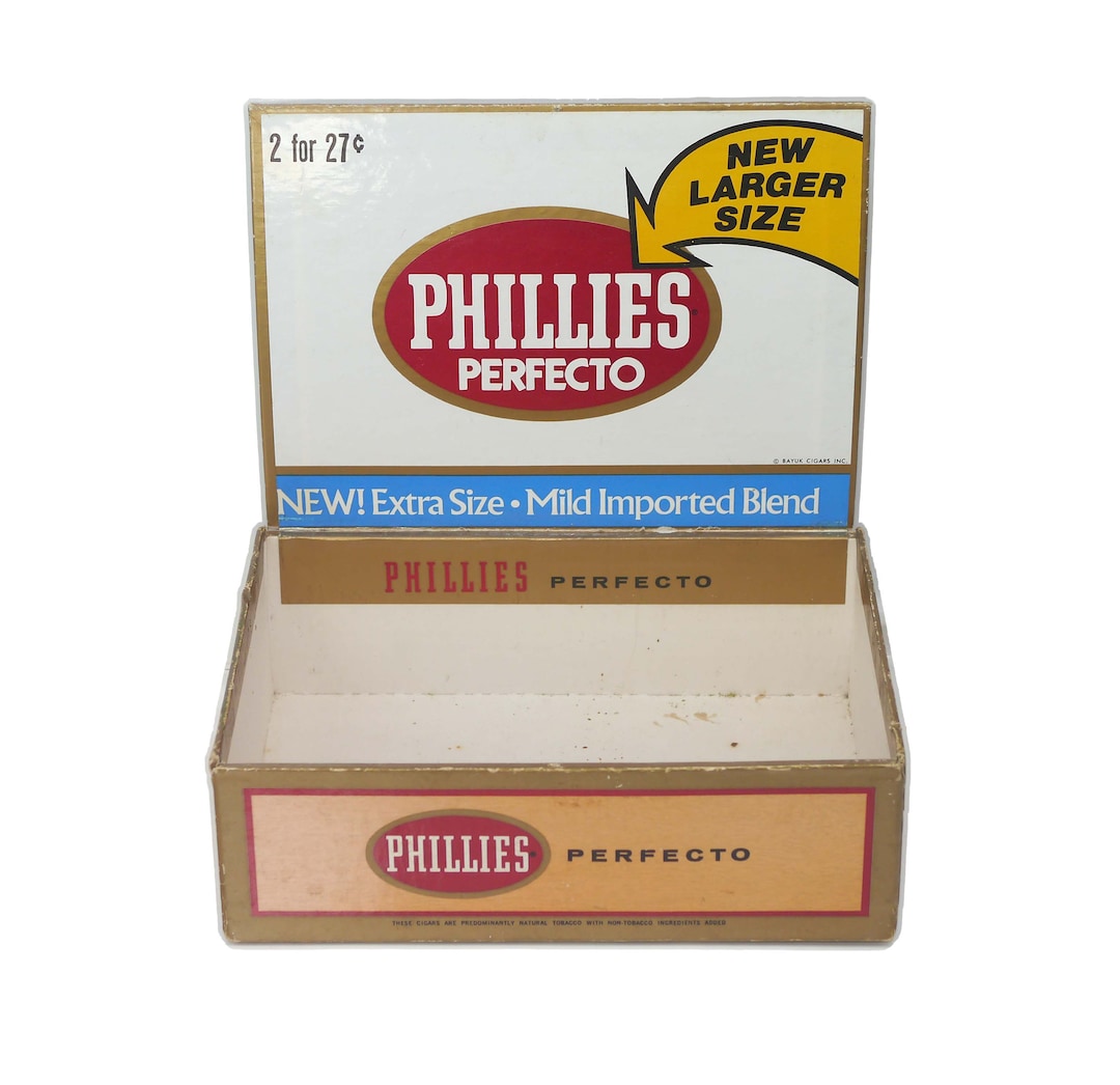 Phillies Perfecto Empty Cigar Box. Box Printed in USA by Bayuk Cigars ...