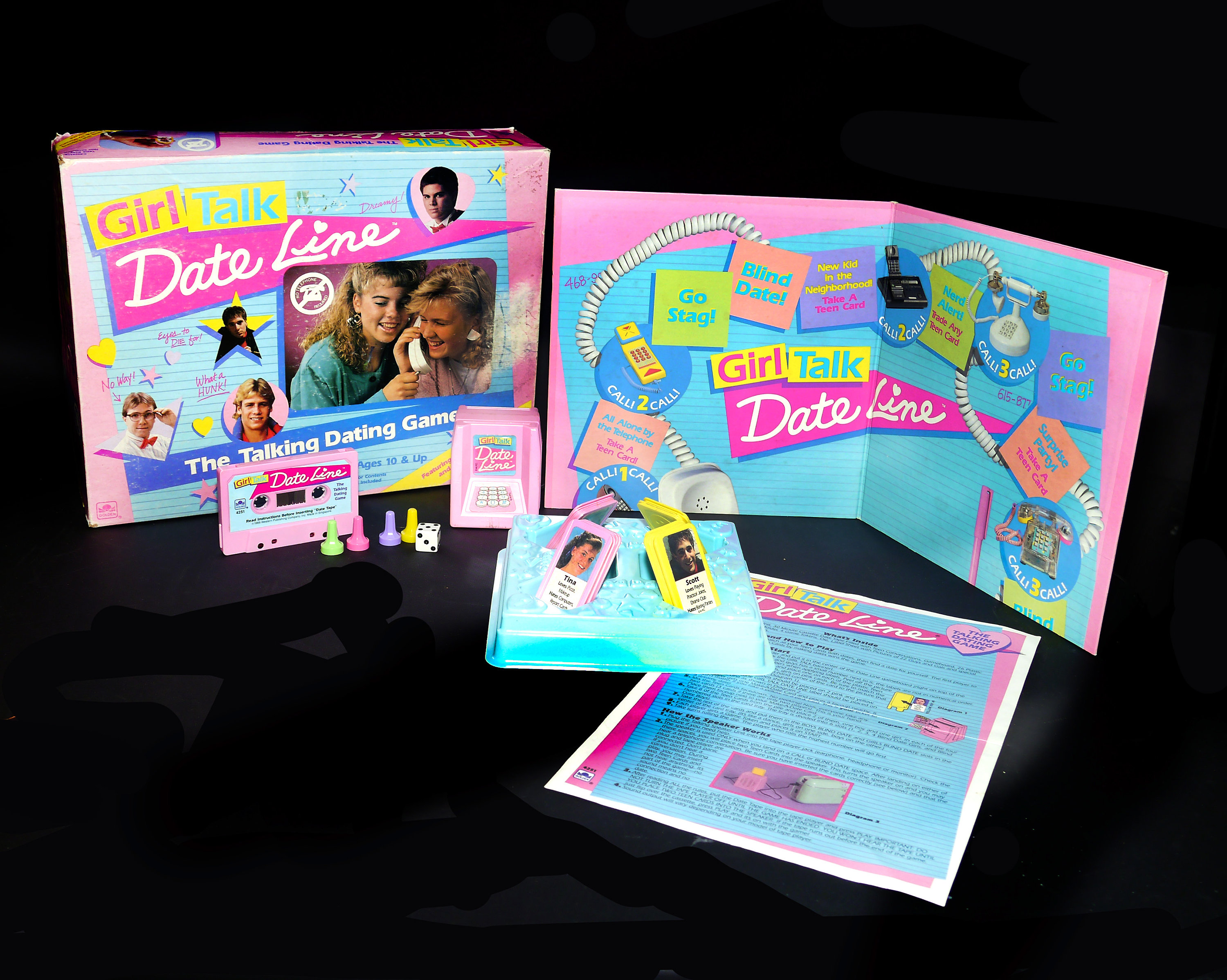 Vintage (1989) Girl Talk Date Line board game published by Golden as ...