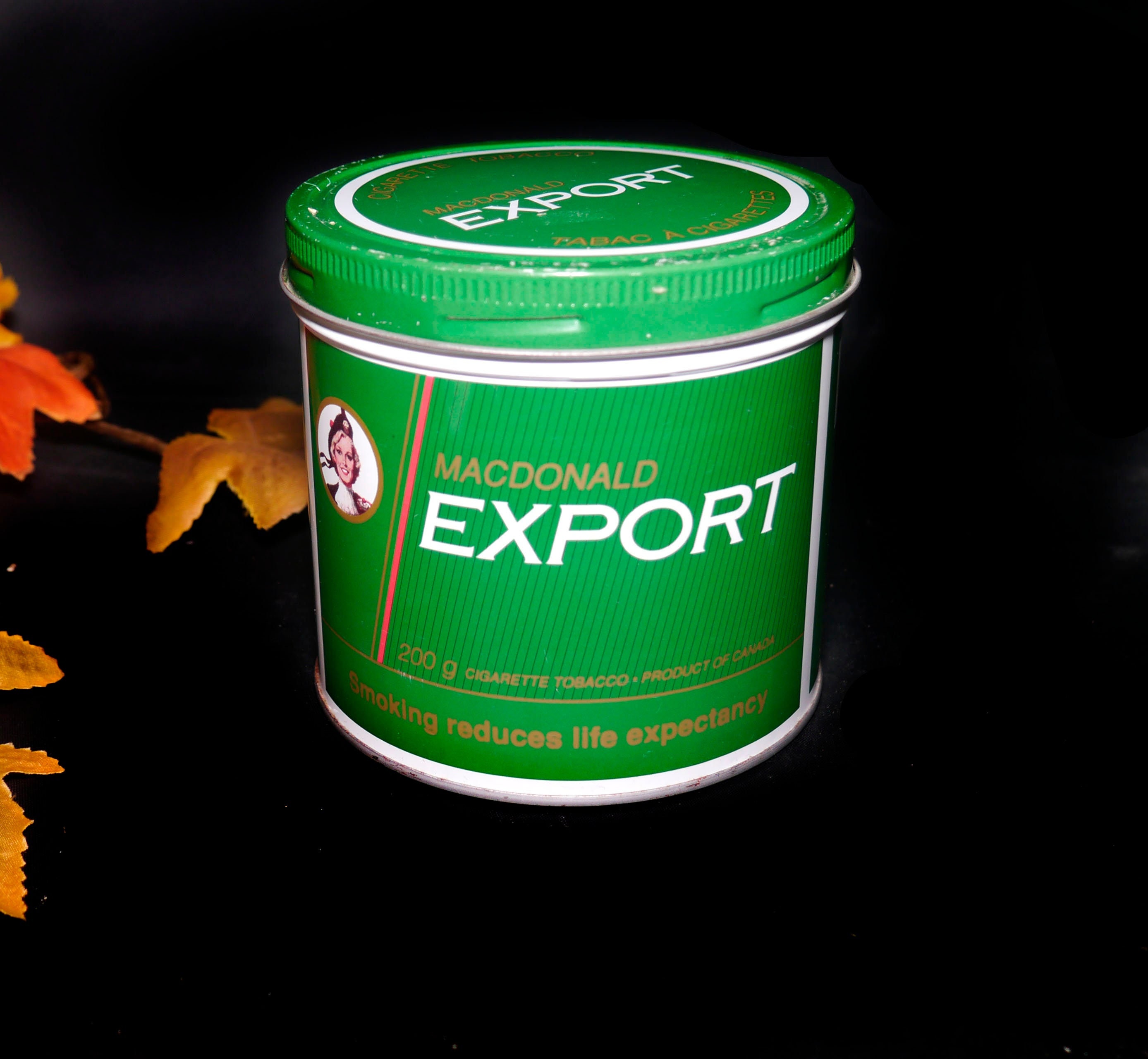 Vintage Macdonald Export Tobacco tin (empty). Sold individually.