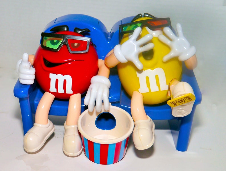 M&ms at the Movies Candy Dispenser. Mr. Red and Mr. Yellow - Etsy