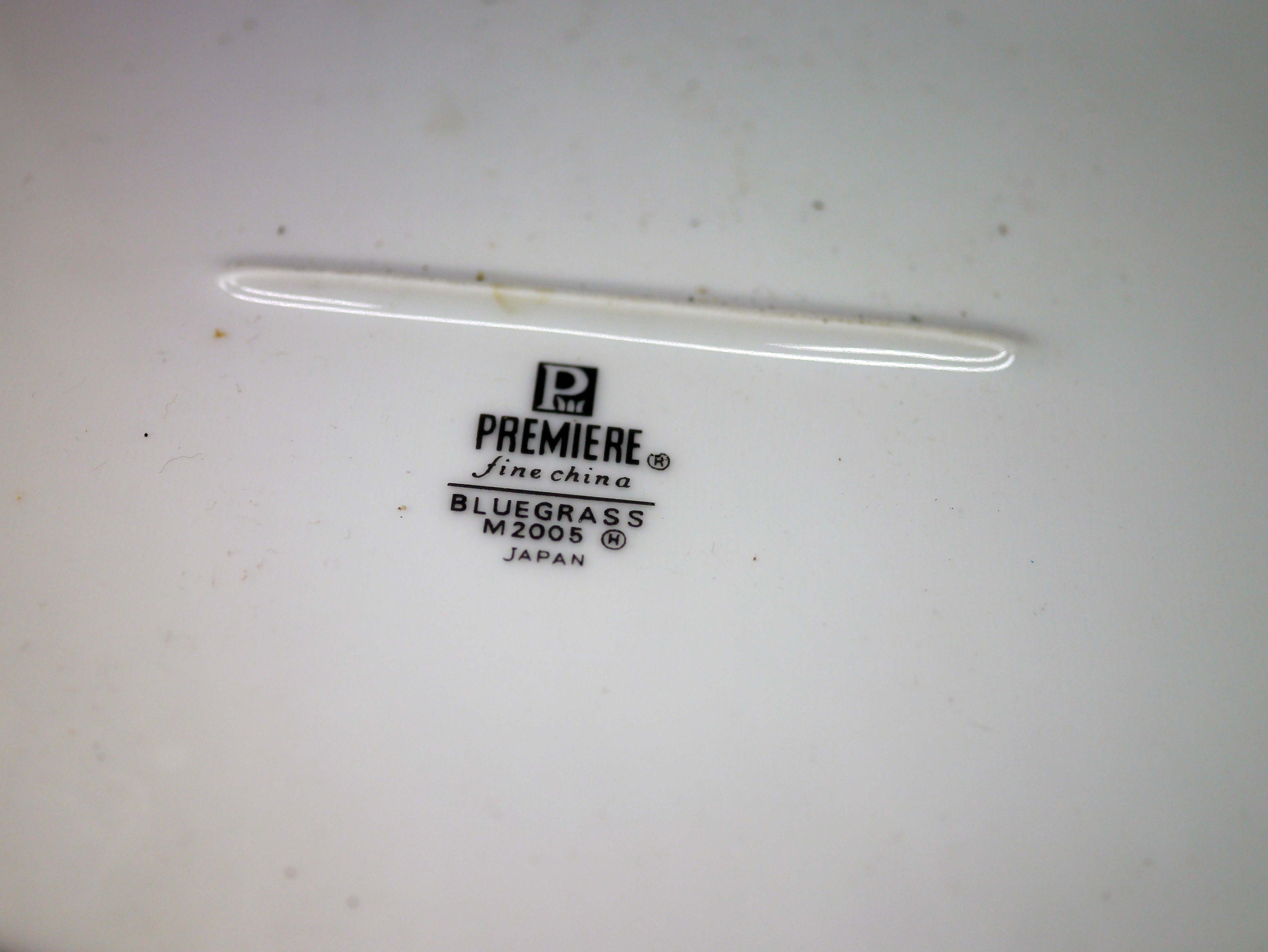 Premiere Fine China Bluegrass M2005 oval platter made in Japan.