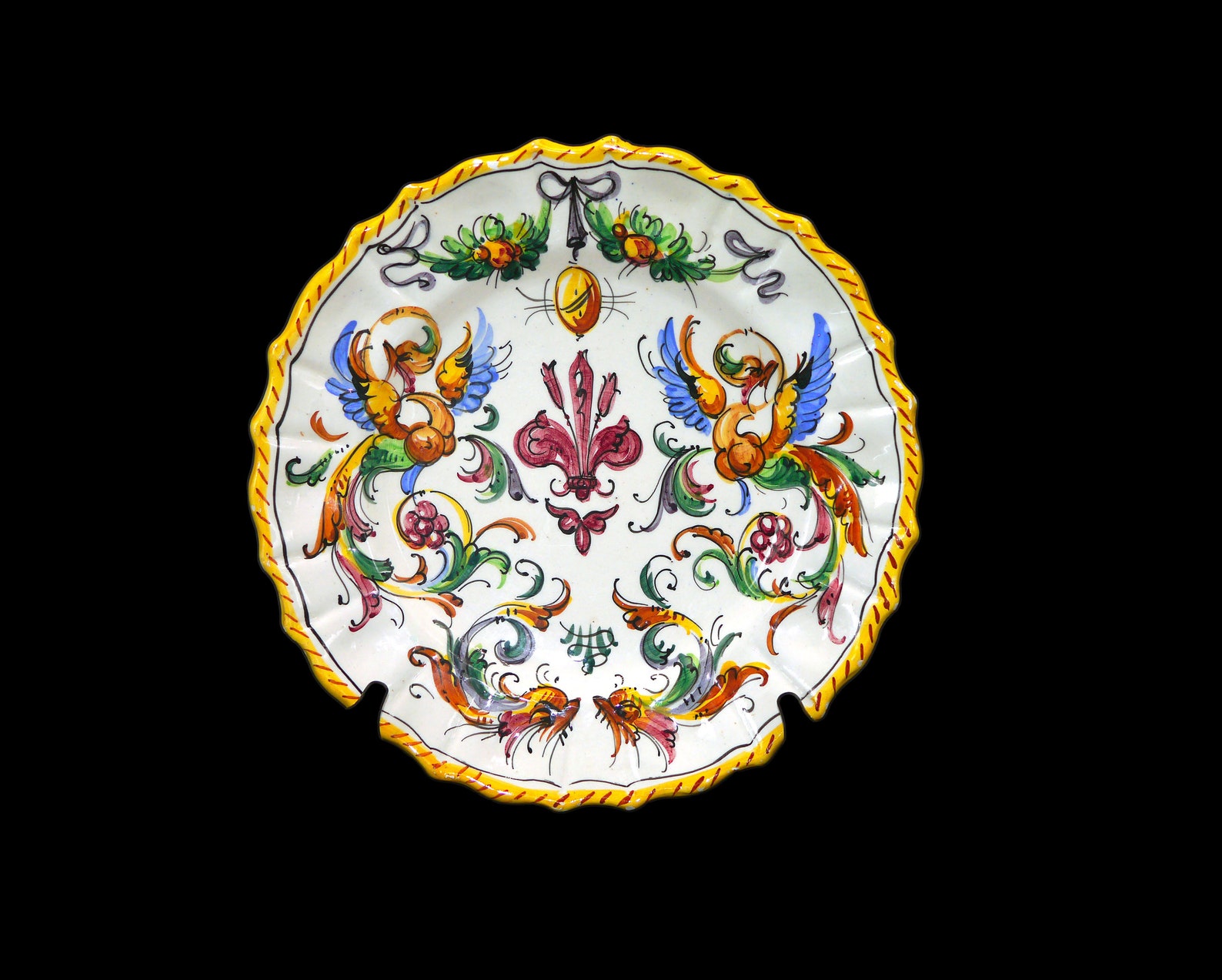 Baroque Italian Pottery Dueling Dragons 625/2 Large Dinner - Etsy