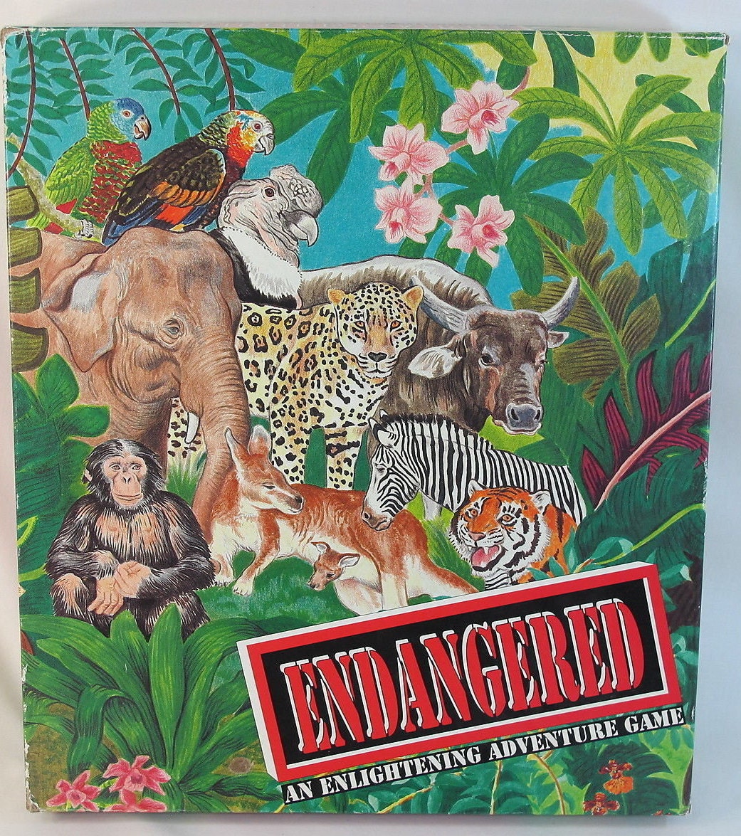 Vintage (1989) Endangered educational ecological board game. Full-color ...
