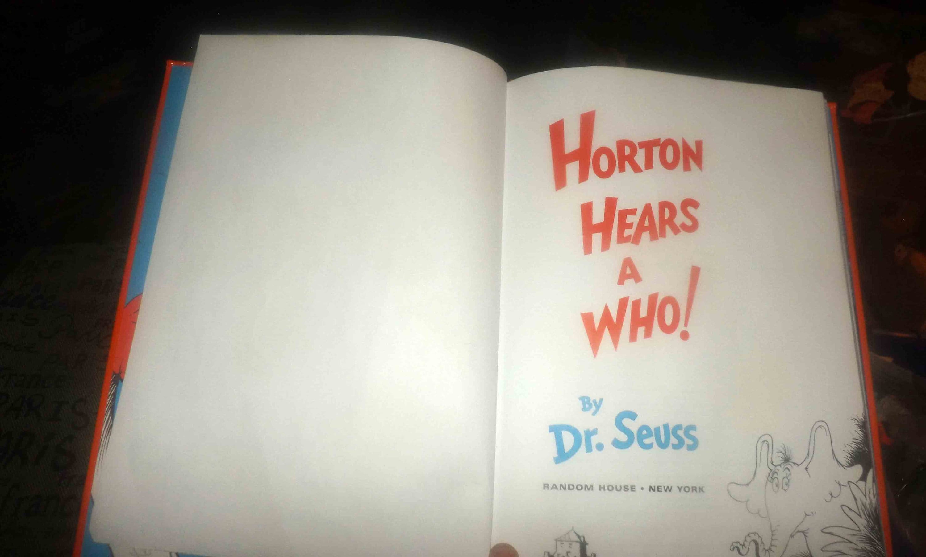 Vintage (1991) children's hardcover book Horton Hears a Who by Dr ...