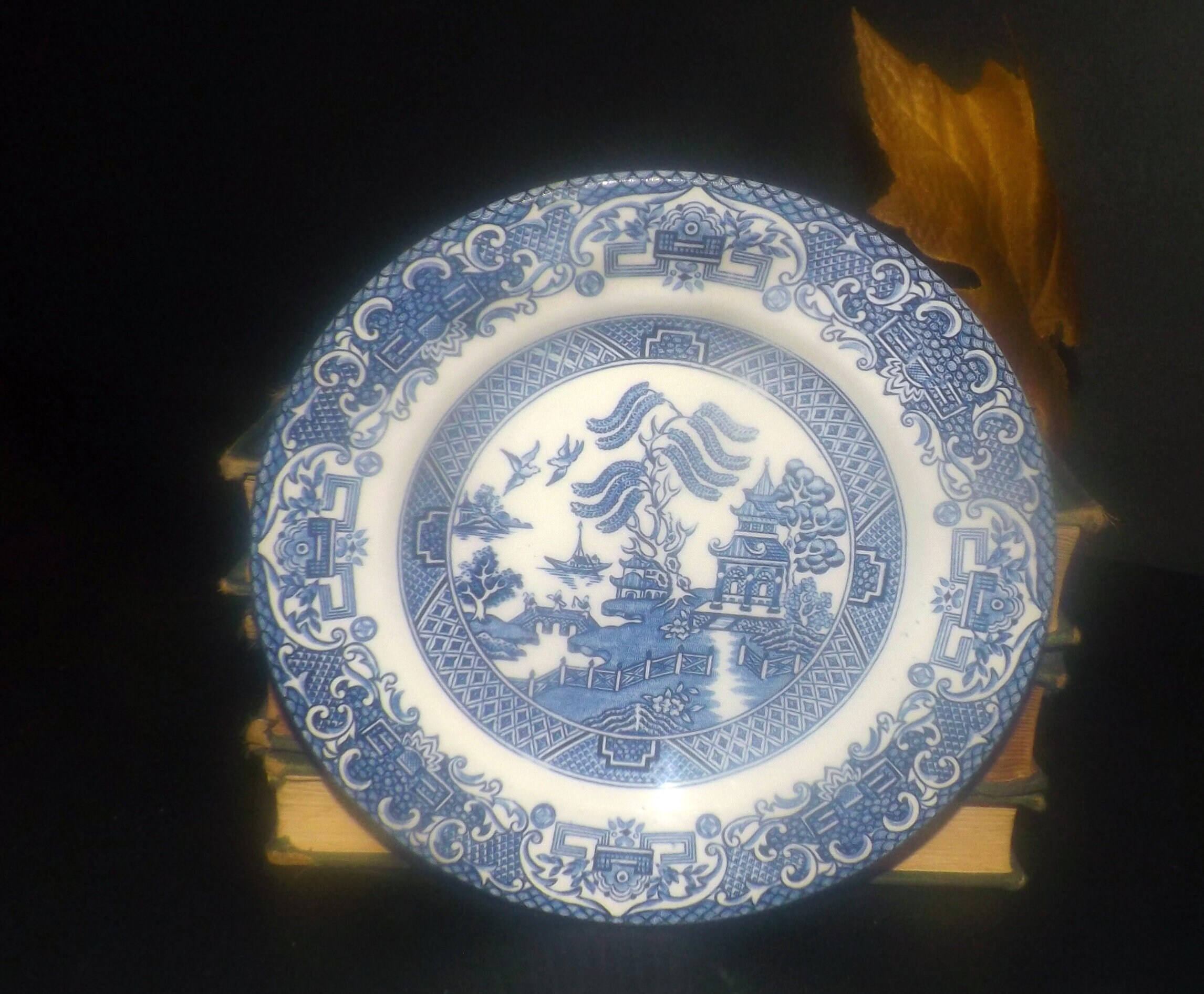 Early mid-century English Ironstone Tableware Old Willow | Blue Willow ...