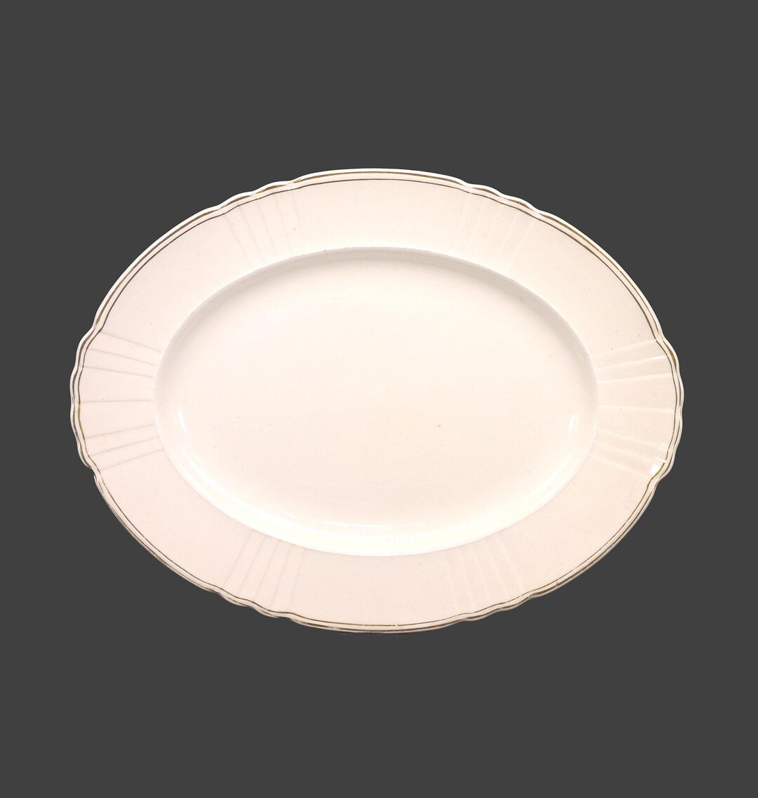 Art-deco Era Myott Son & Co Lugged, Oval Meat Serving Platter. All ...