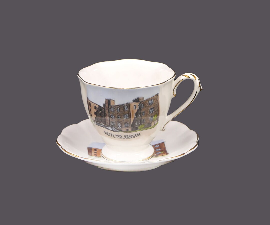 Royal Standard Westlock Hospital Alberta Souvenir Cup and Saucer Set ...