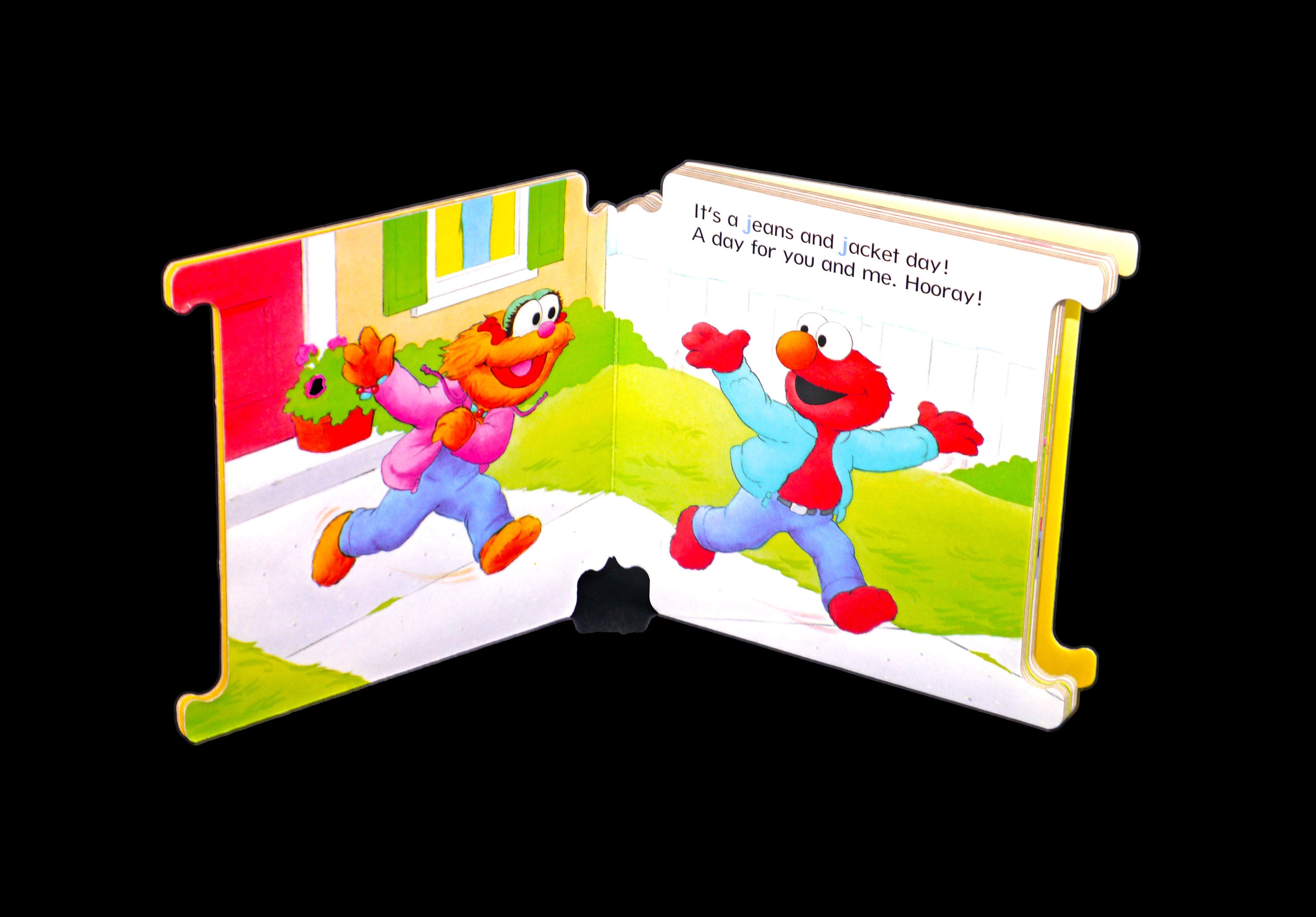 Sesame Street Letter J: Jeans and Jacket Day. Elmo, Rowlf book. ABCs ...
