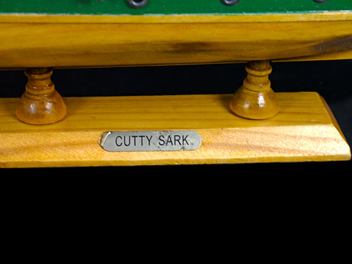 Wooden Cutty Sark Sailing Ship. Name Plate Fabric Sails - Etsy Canada