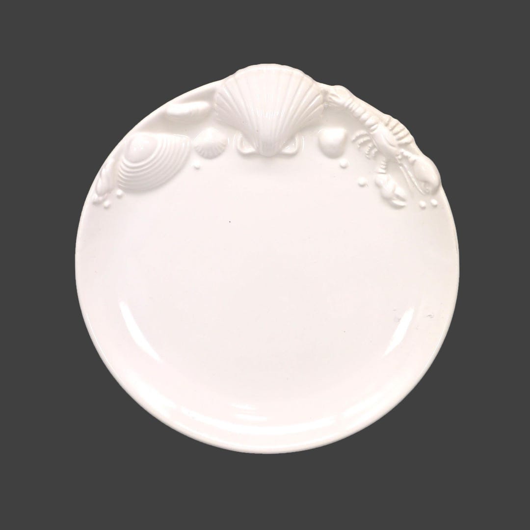 Vintage Majolica Seashell Plate: Japan Ceramic Seafood Decor - Etsy