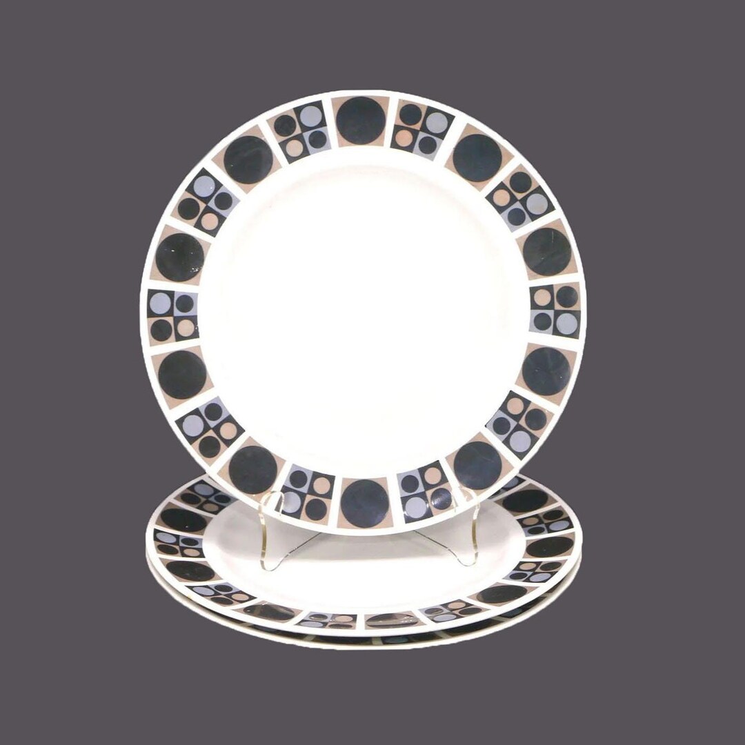 Vintage Midwinter Focus Op Art Dinner Plates Made England. 3 Plates. - Etsy