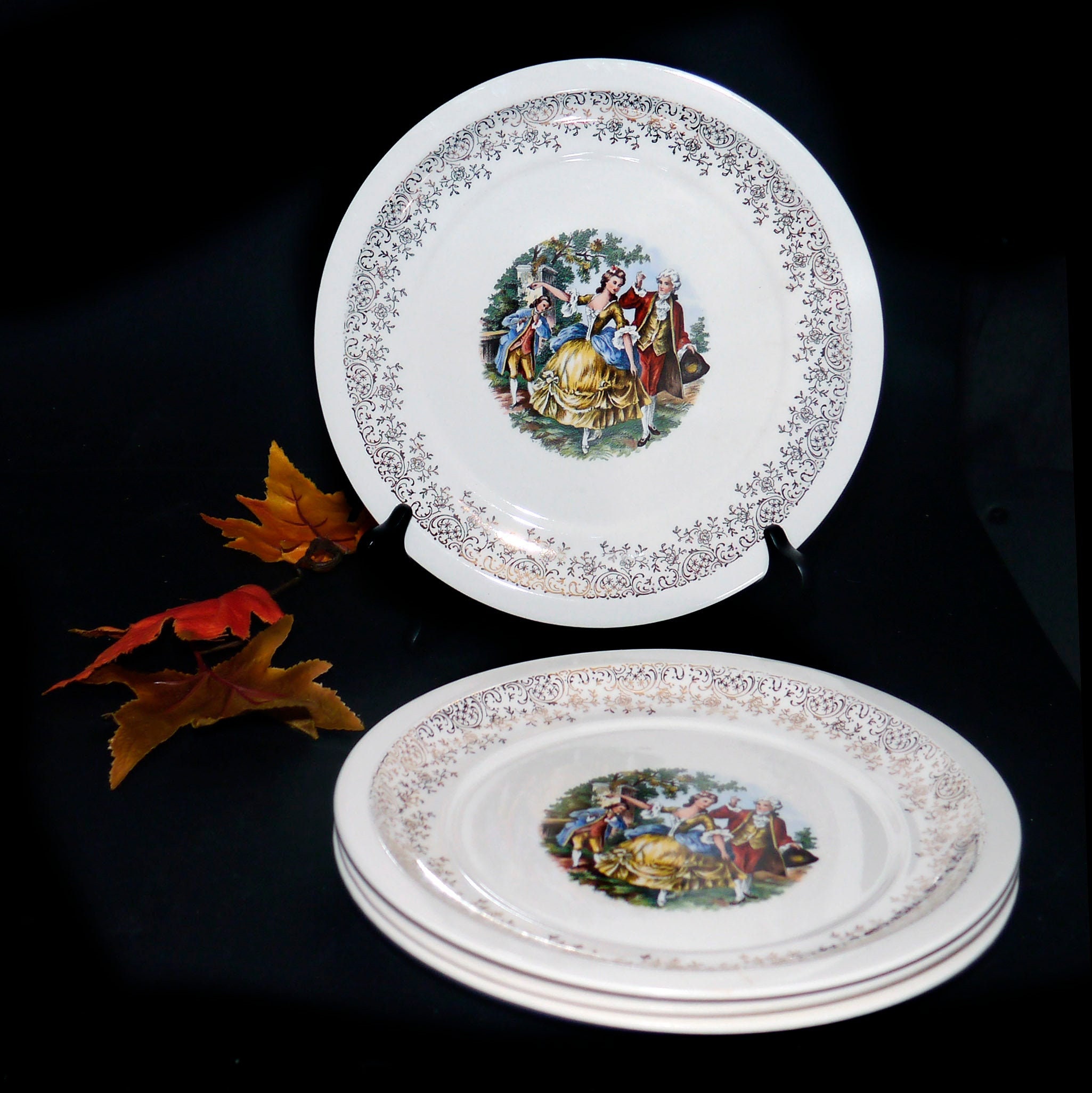 Set of four mid-century Georgian China | Homer Laughlin HLC2618 dinner ...