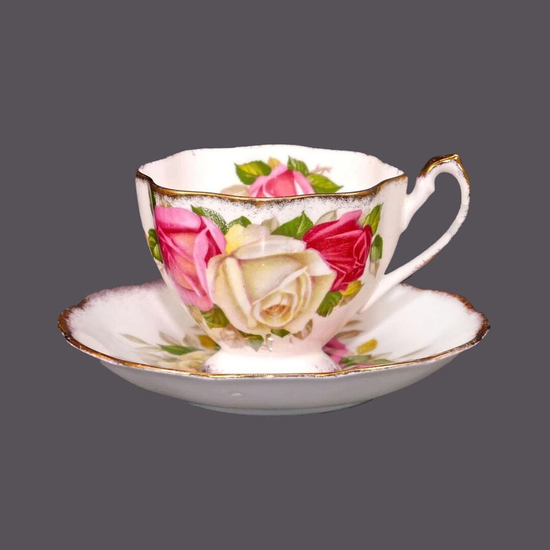 Vintage Queen Anne Lady Sylvia Bone China Cup and Saucer Set Made in ...