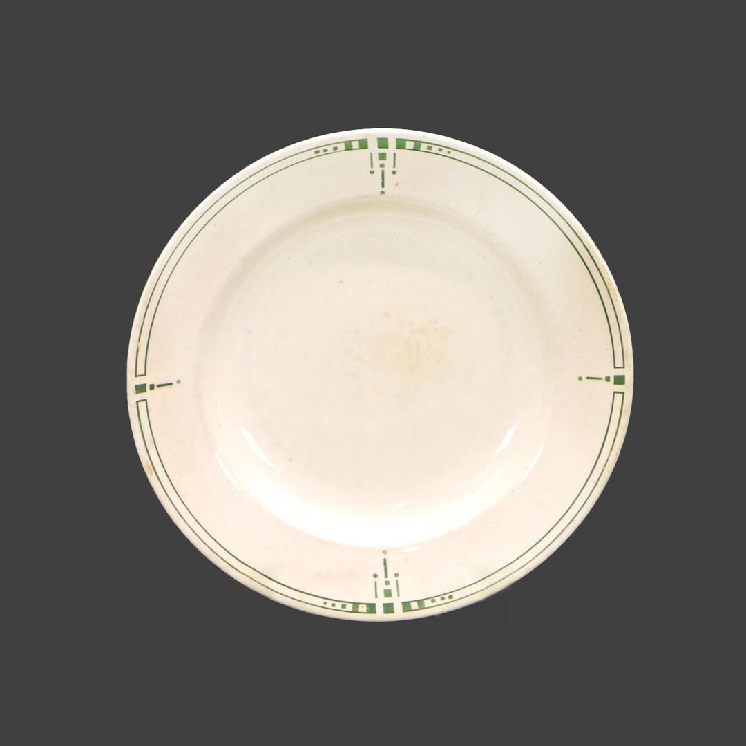 Antique Royal Sphinx Pottery Soup Bowl: Christian Van Der Hoeff. Green ...