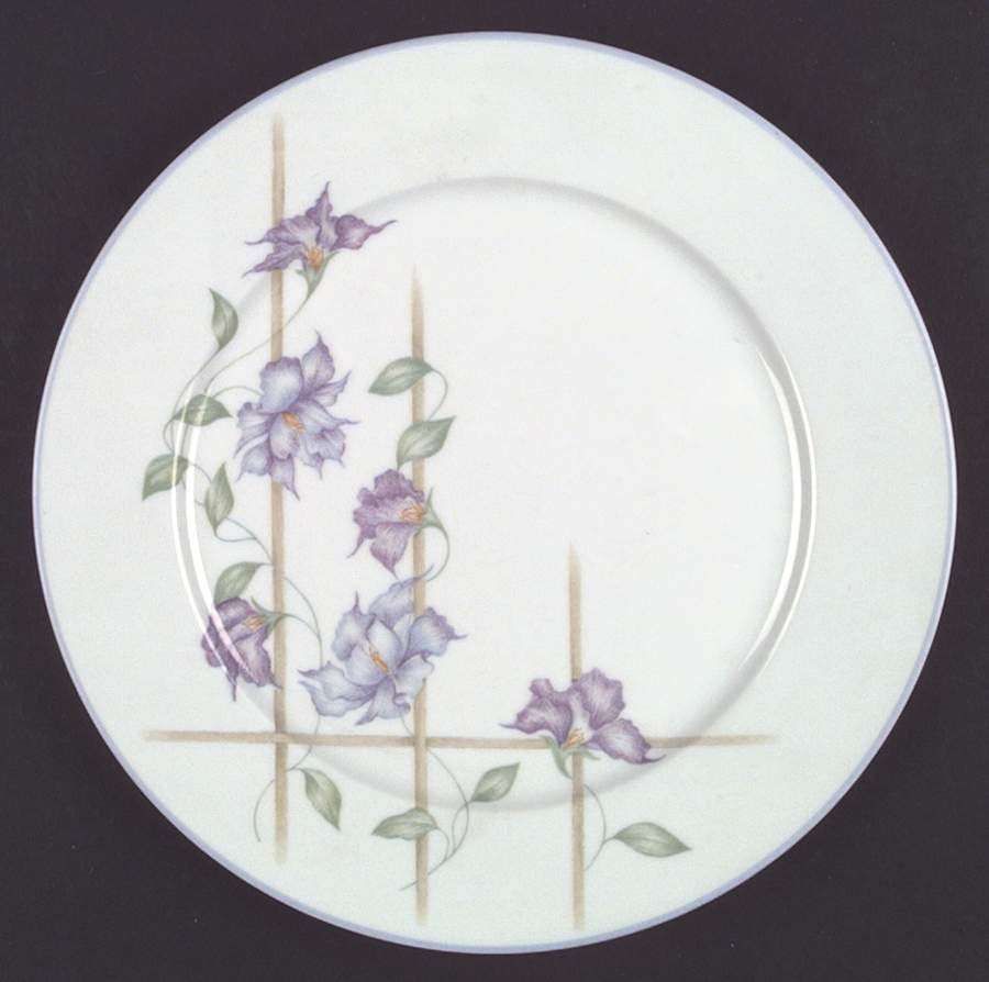 Vintage (1985) Denby Harmony large dinner plate. Purple flowers ...