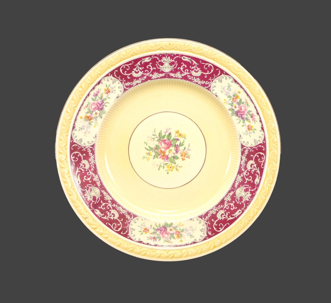 Antique Art Nouveau J&G Meakin Monarch Maroon Dinner Plate, England - Etsy